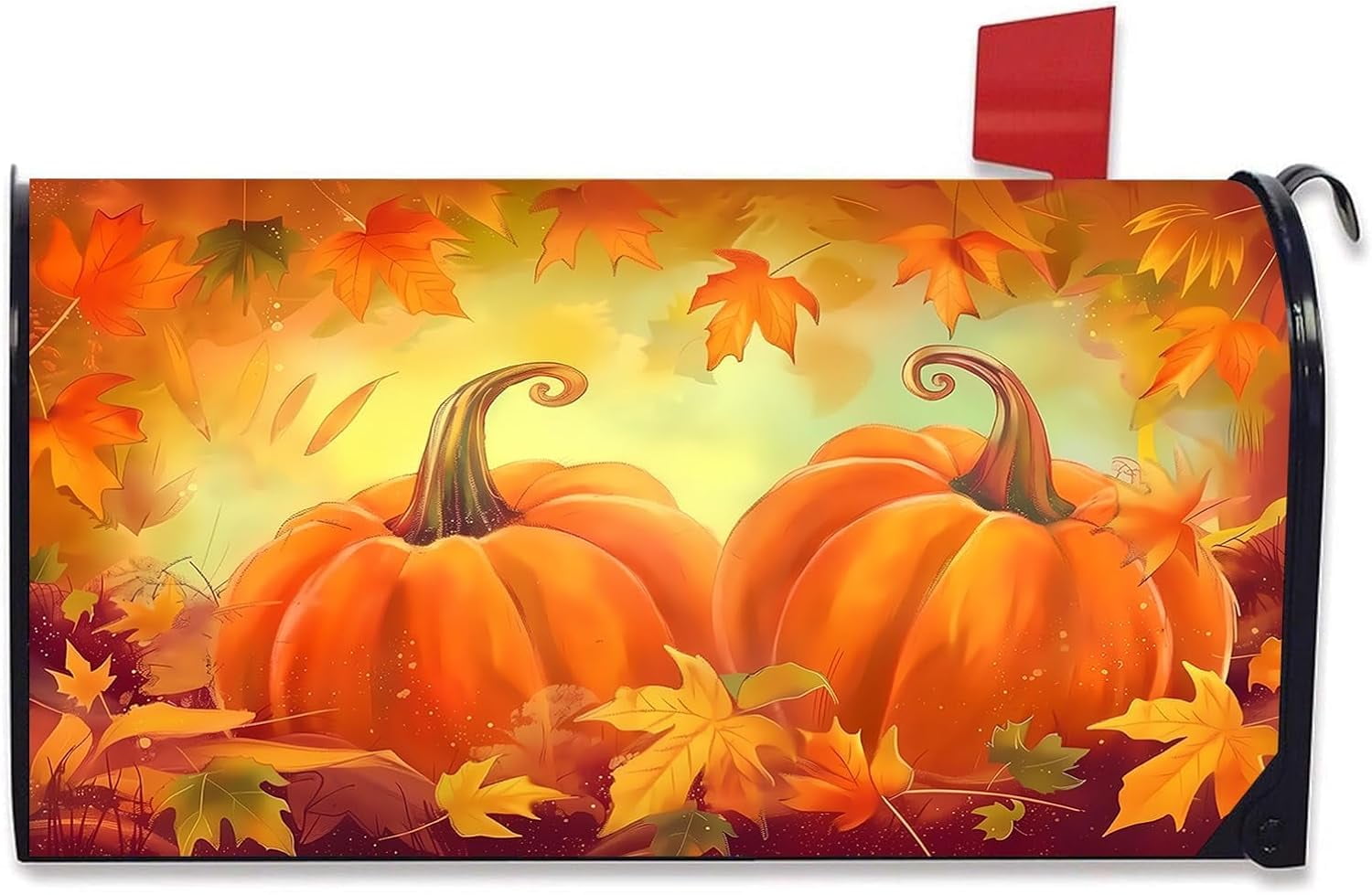 Welcome Fall Pumpkin Mailbox Covers Magnetic Standard Size 21 X 18 ...