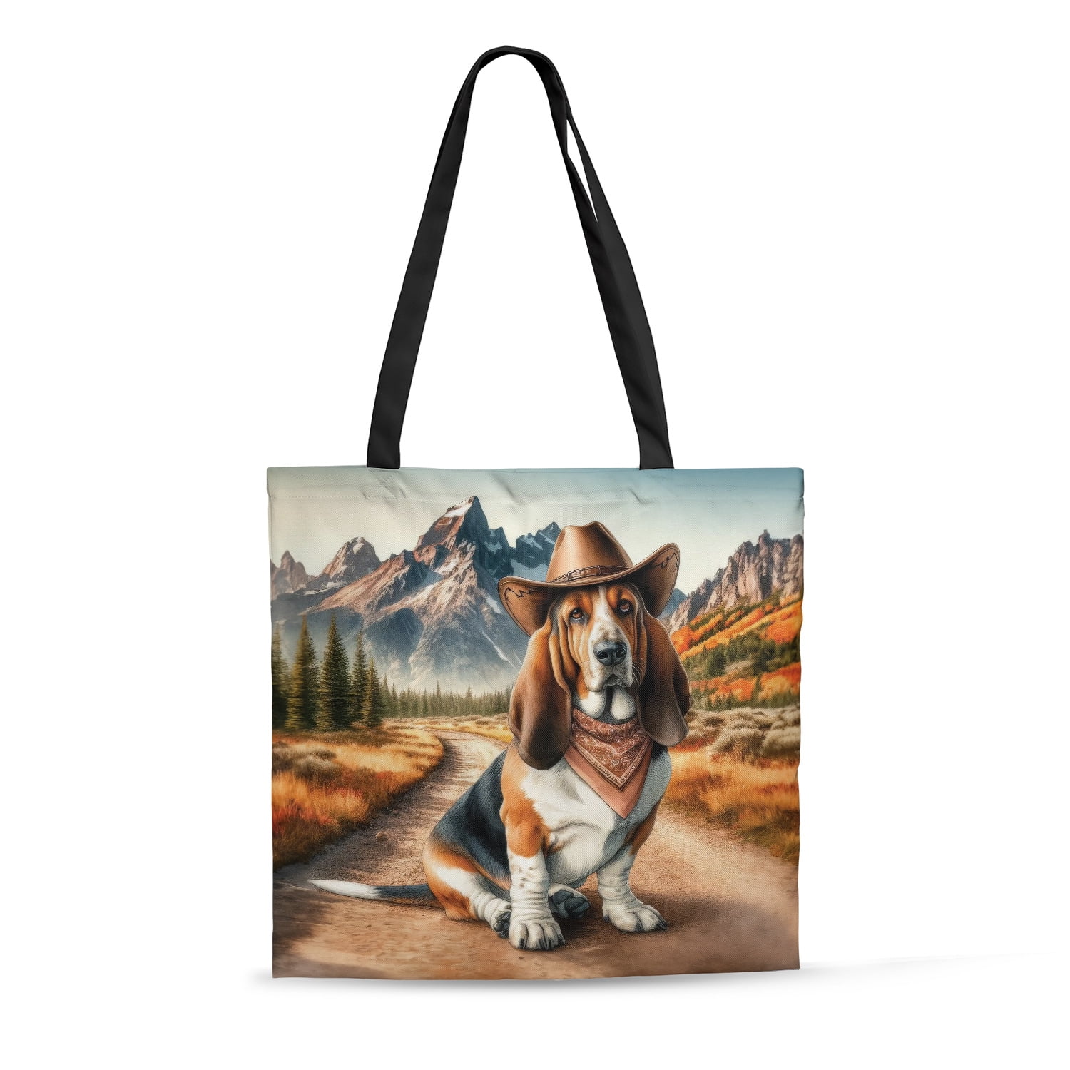 Welcome Fall Western Cowboy Basset Hound Enjoys Majestic Autumn All ...