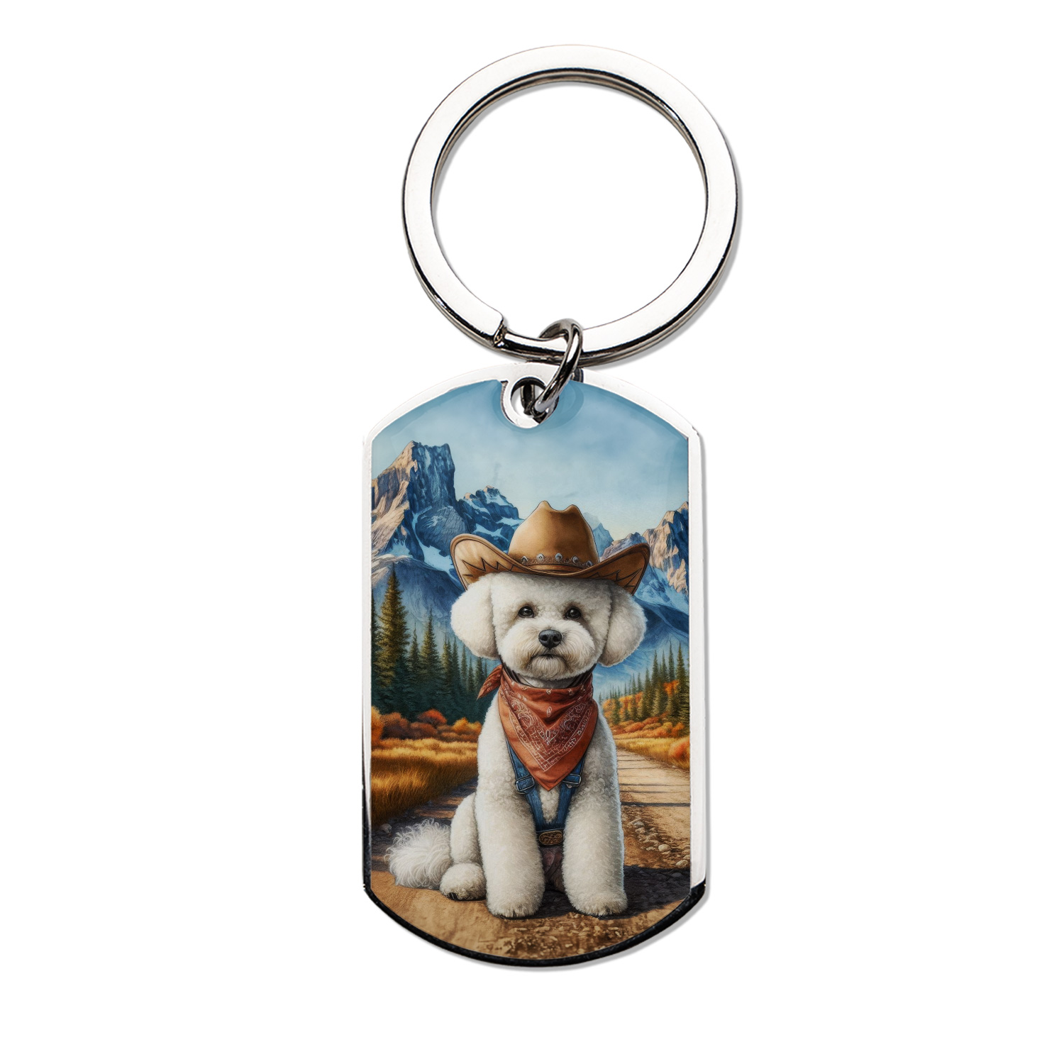 Welcome Fall Western Cowboy Bichon Frise Enjoys Majestic Autumn ...