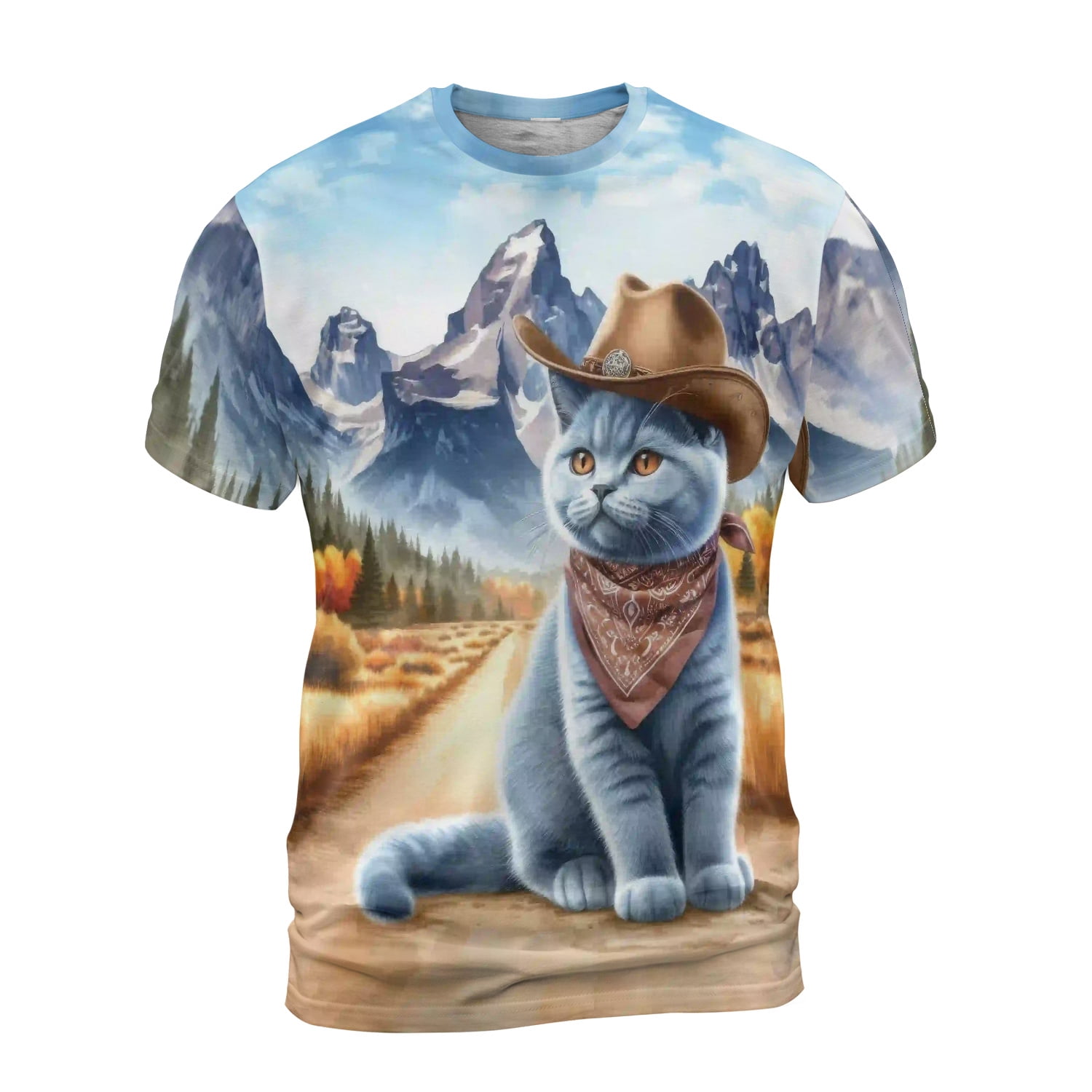 Welcome Fall Western Cowboy British Shorthair Enjoys Majestic Autumn ...
