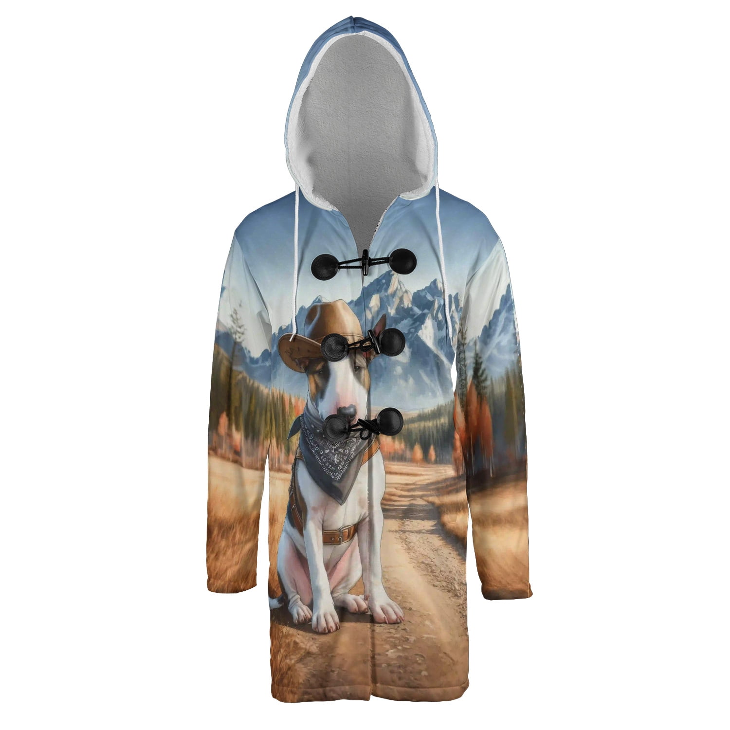 Welcome Fall Western Cowboy Bull Terrier Enjoys Majestic Autumn All ...