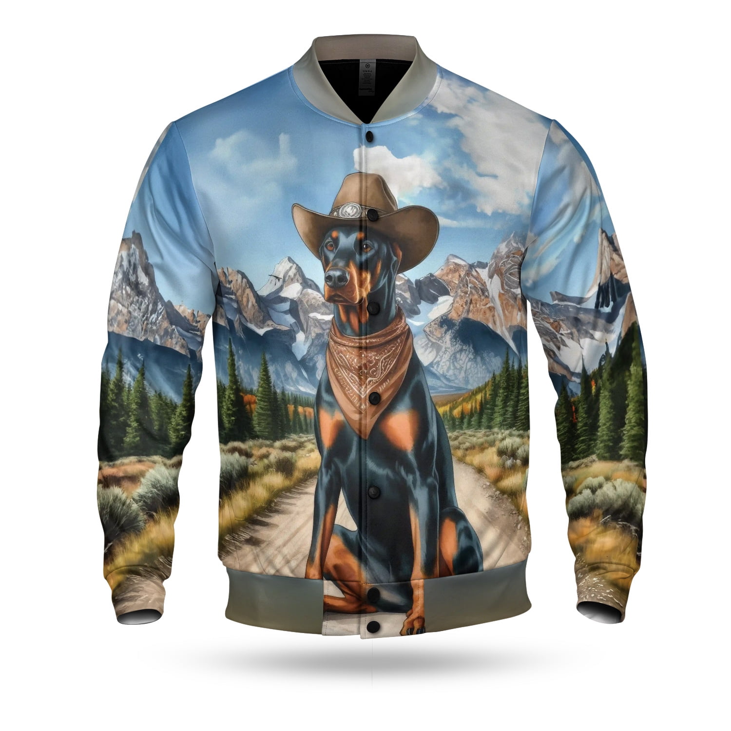 Welcome Fall Western Cowboy Doberman Pinscher Enjoys Majestic Autumn ...