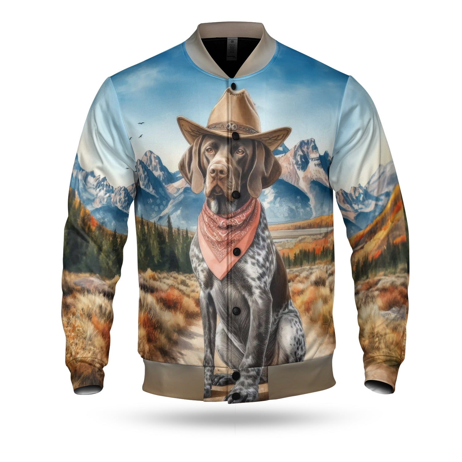 Welcome Fall Western Cowboy German Shorthaired Pointer Enjoys Majestic ...