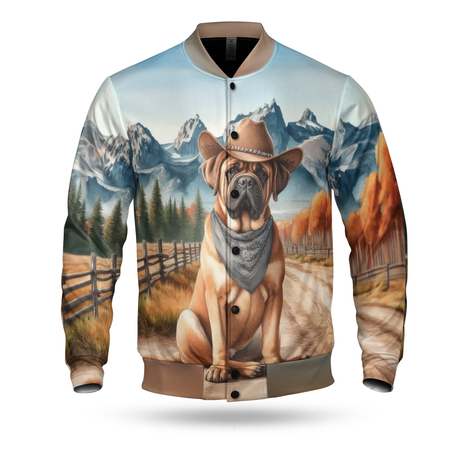 Welcome Fall Western Cowboy Mastiff Enjoys Majestic Autumn All Over ...