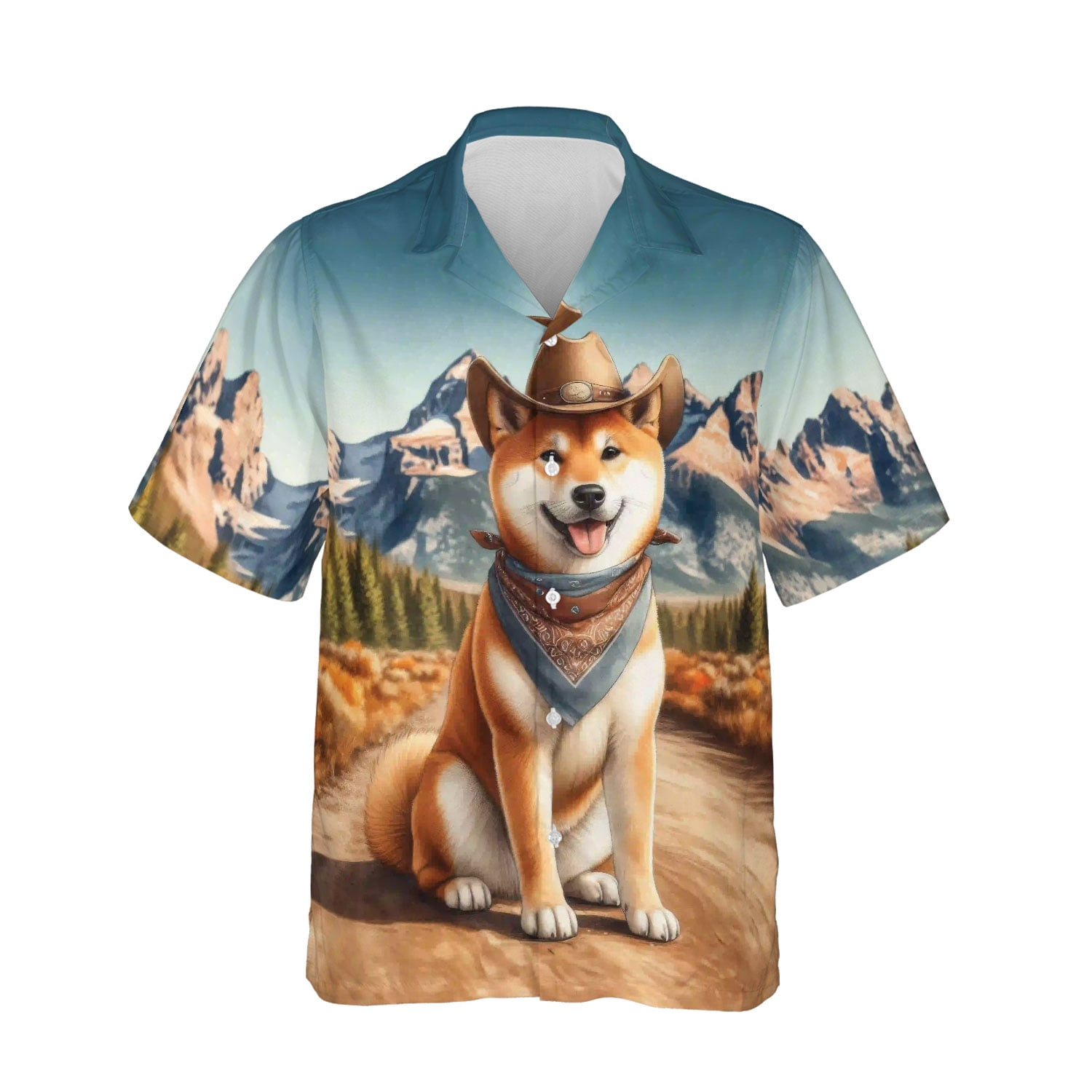 Welcome Fall Western Cowboy Shiba Inu Enjoys Majestic Autumn Hawaiian ...