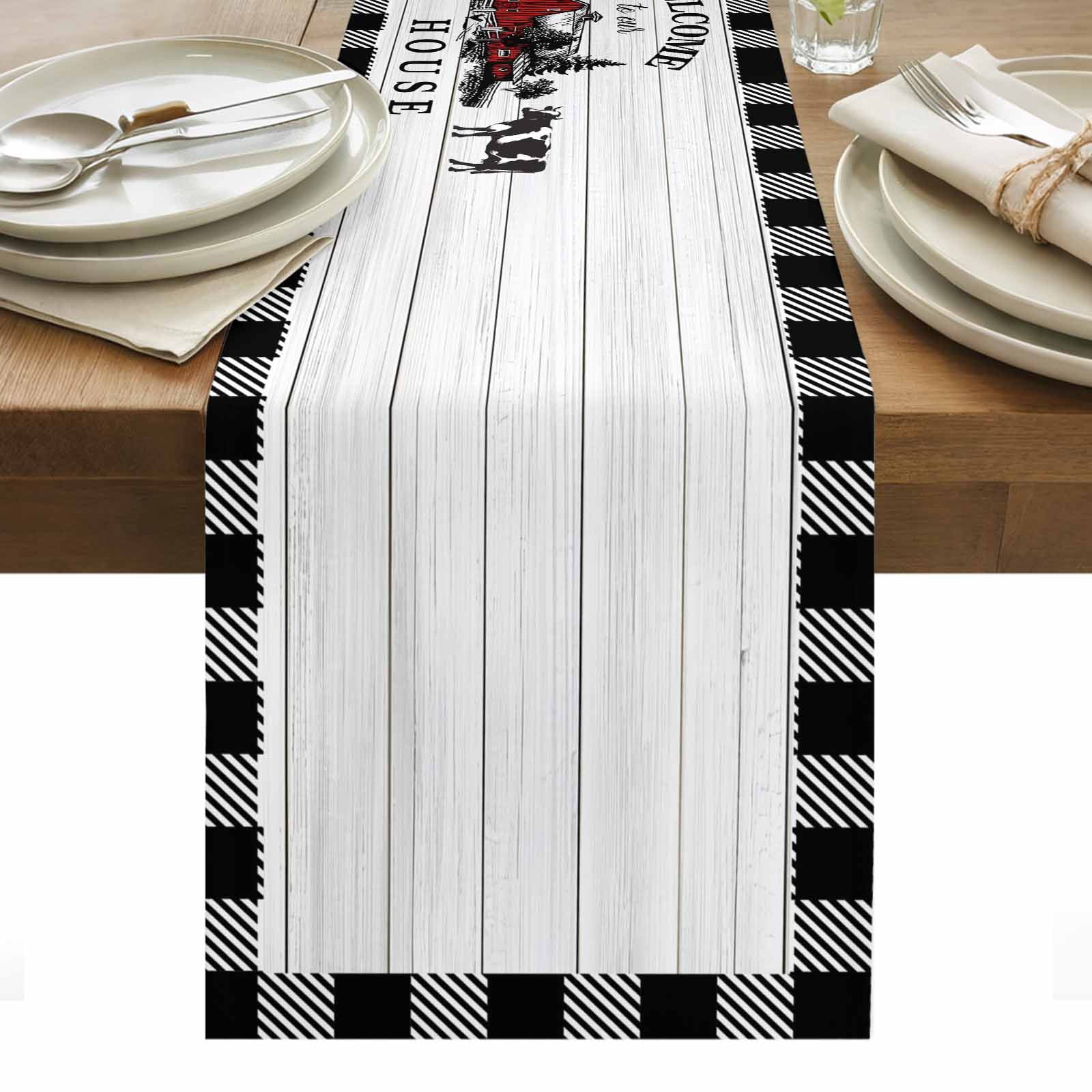 Welcome to Our Farm House Table Runner 13 x 48 Inch, Red Barn Vintage ...