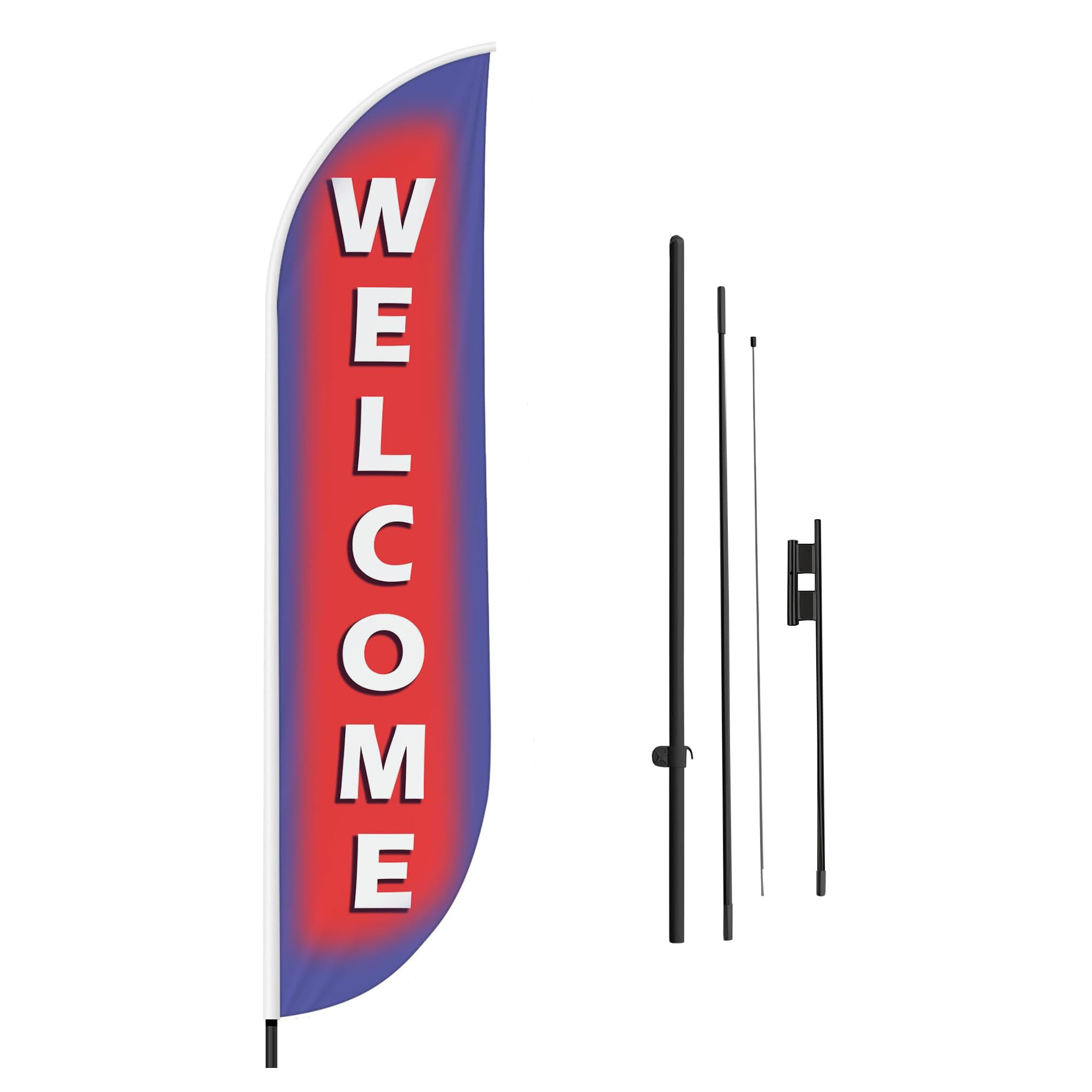 Welcome Feather Flag(11.5feetX2.5feet) by DreamController | Outdoor ...