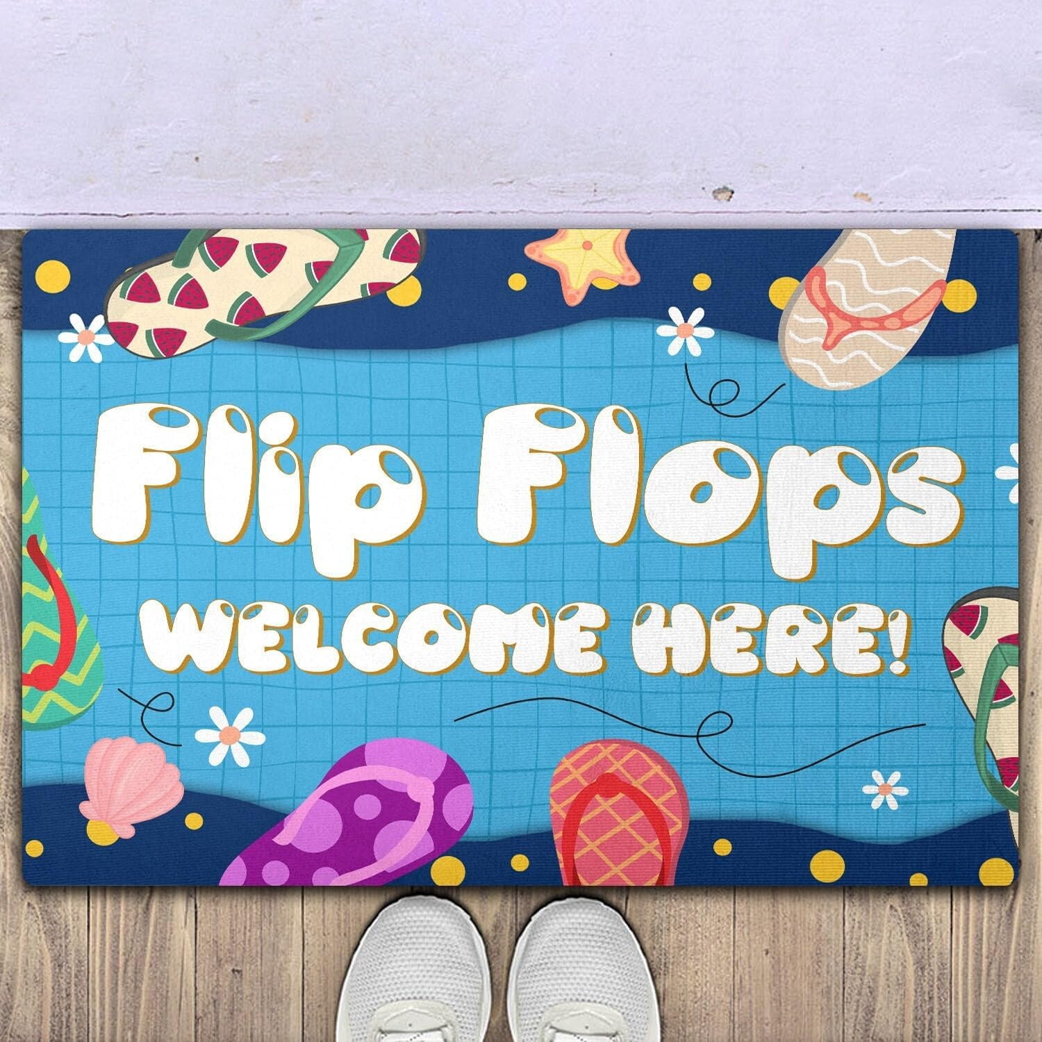 Welcome Flip Flops Doormat Welcome Home Mat Welcome Summer Doormat Cute ...