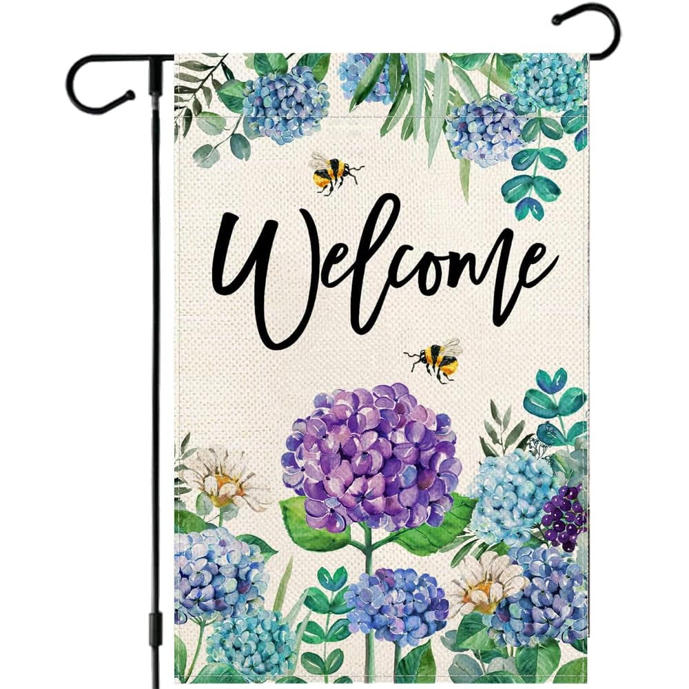 Welcome Flowers Garden Flags for Outside Summer Garden Flag Spring ...