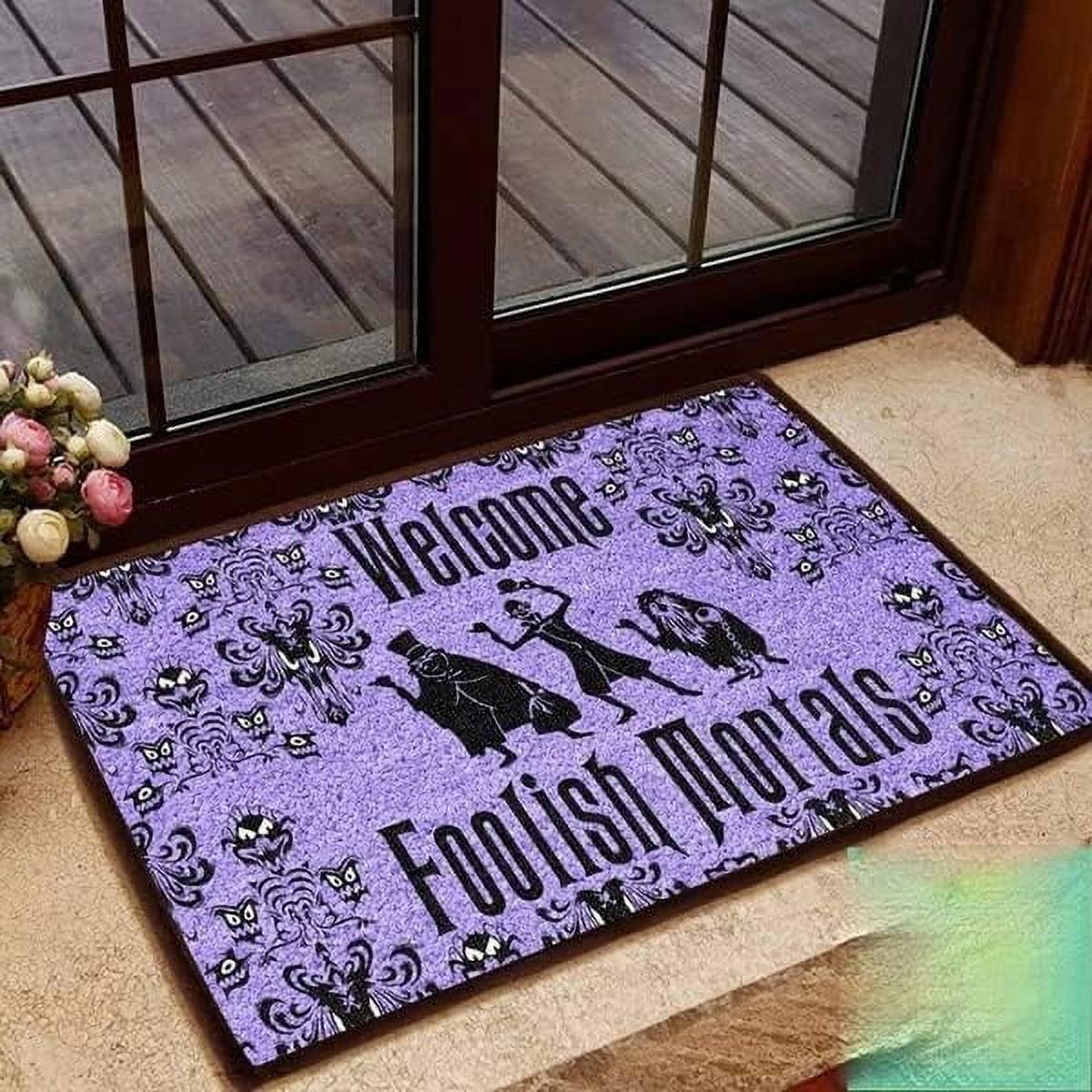 Welcome Foolish Mortals Horror Doormat Funny Art Living Room Decor ...