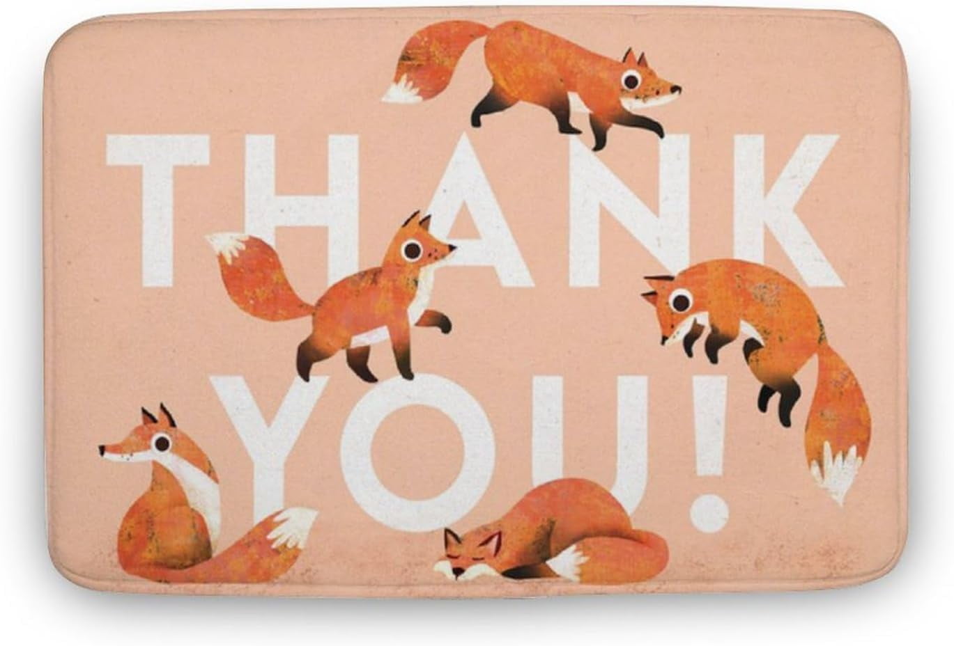 Welcome Fox Thank You Animal Funny Fox Fun Mat Kitchen Front Door ...