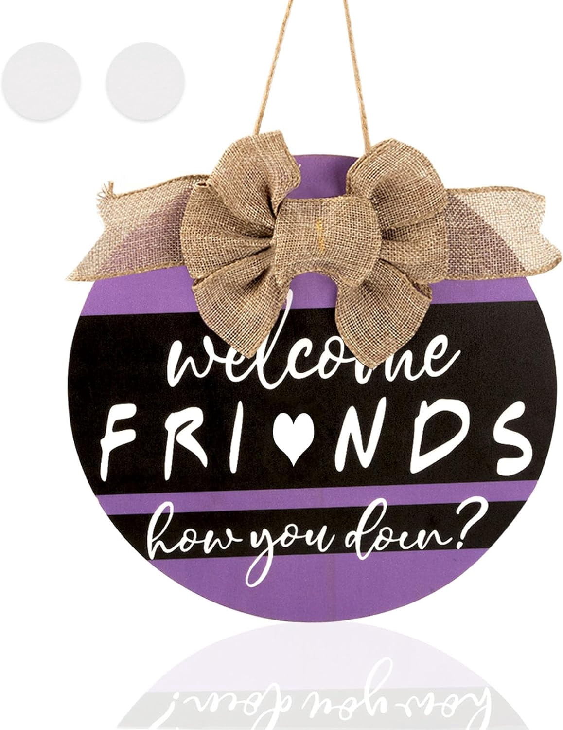 Welcome Friend Sign Themed Wooden Door Sign for Front Door Decor ...