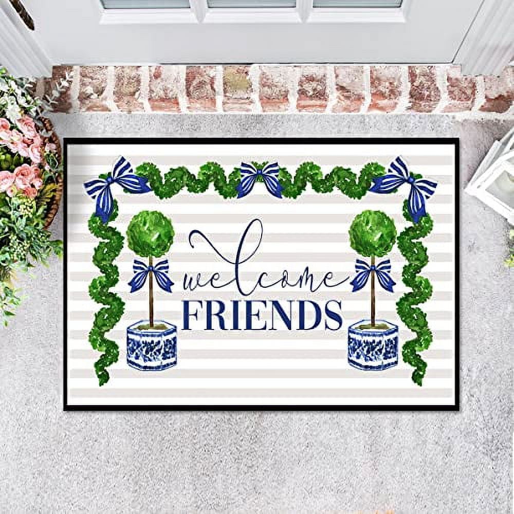 Welcome Friends Door Mat 36 x 24 Inch Indoor Outdoor for Home Entrance ...
