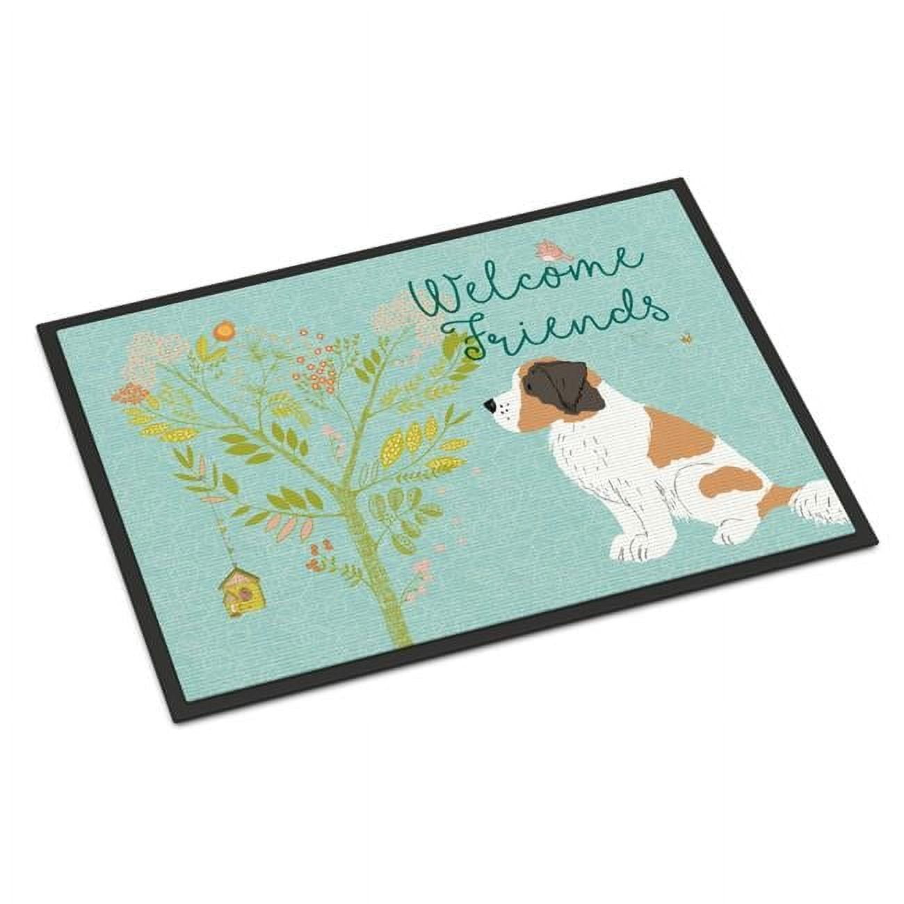 Welcome Friends Saint Bernard Indoor or Outdoor Mat - 24 x 36 in ...