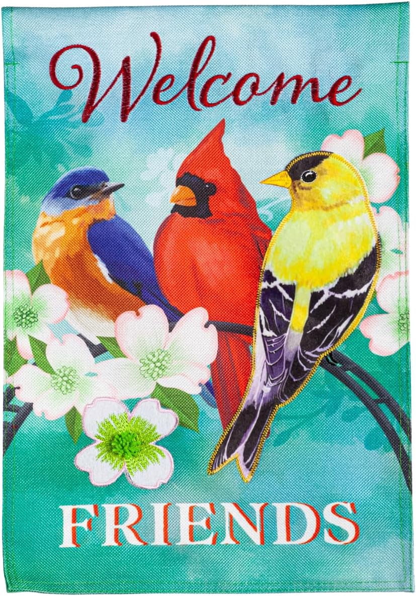 Welcome Friends Spring Garden Flags double sided | Small Garden Flags ...