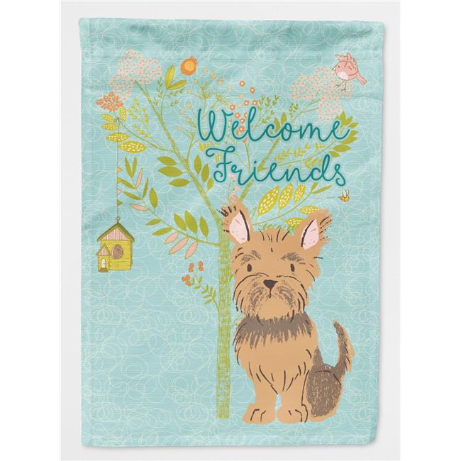 Welcome Friends Yorkie Flag - Canvas House Size - Walmart.com