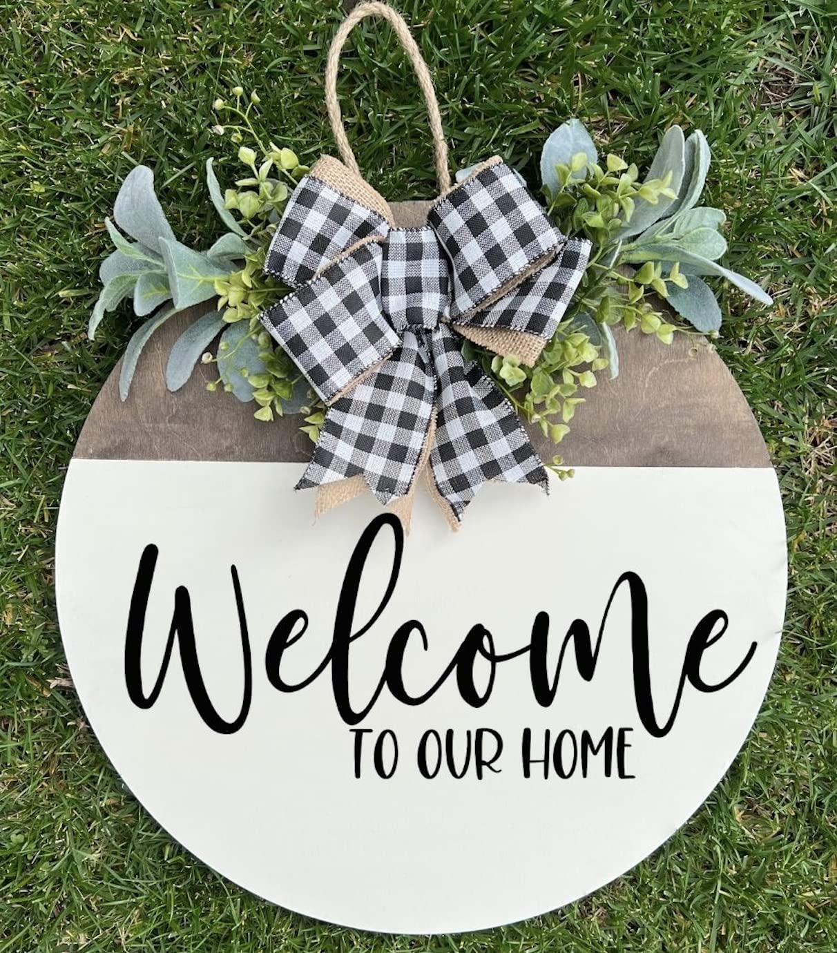 Welcome Front Door Wreath, Welcome Door Sign Wreath for Home Decor, New ...