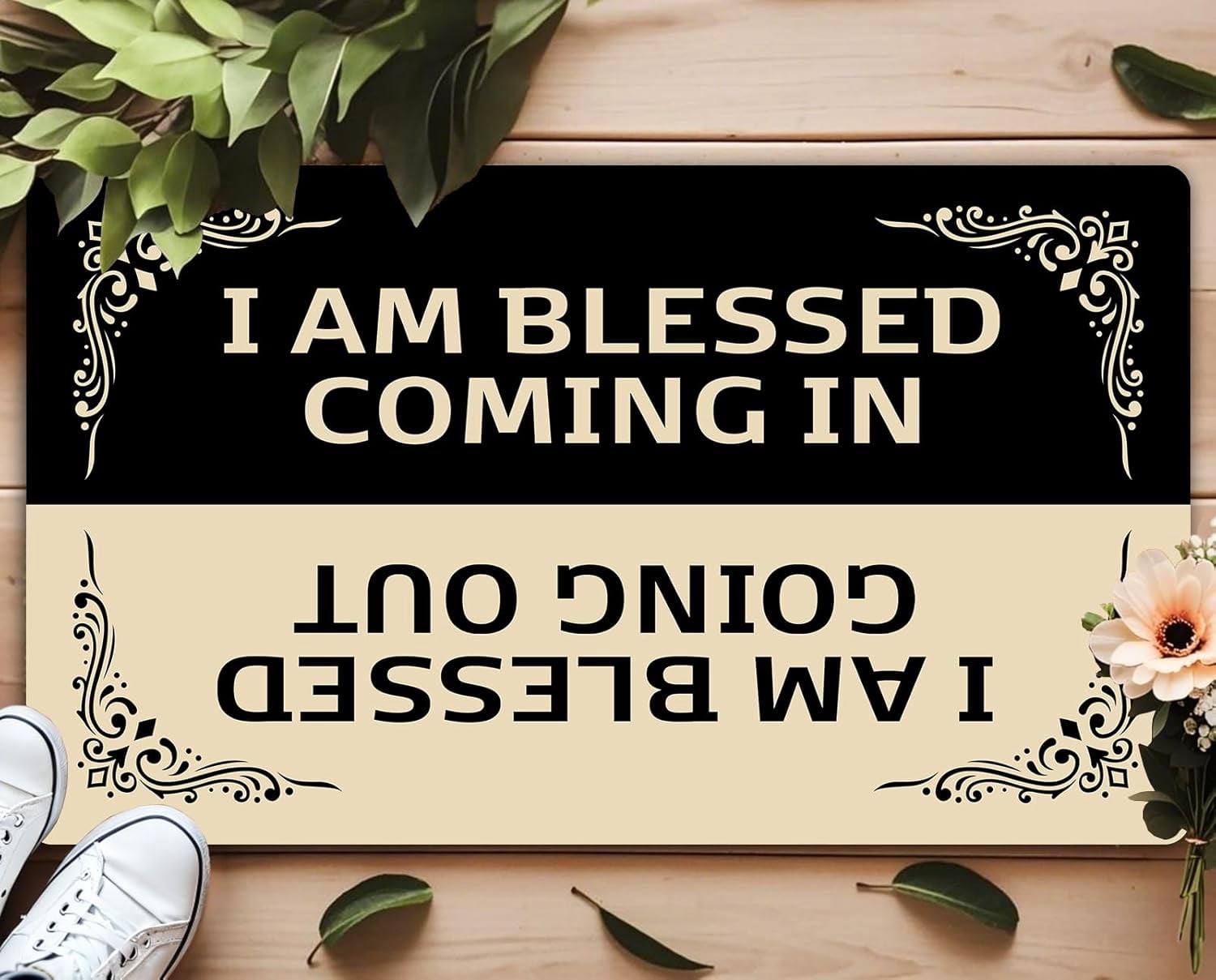 Welcome Funny Door Mat I Am Blessed Coming in Doormat with Anti-Slip ...