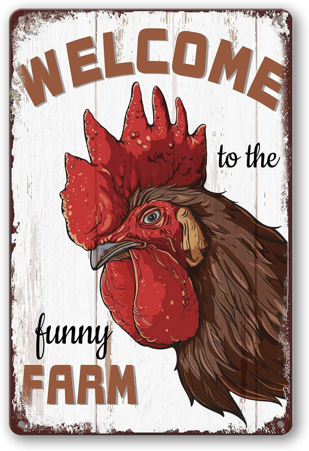 Welcome to The Funny Farm Signs-Metal Tin Exquisite Wall Art Decor ...