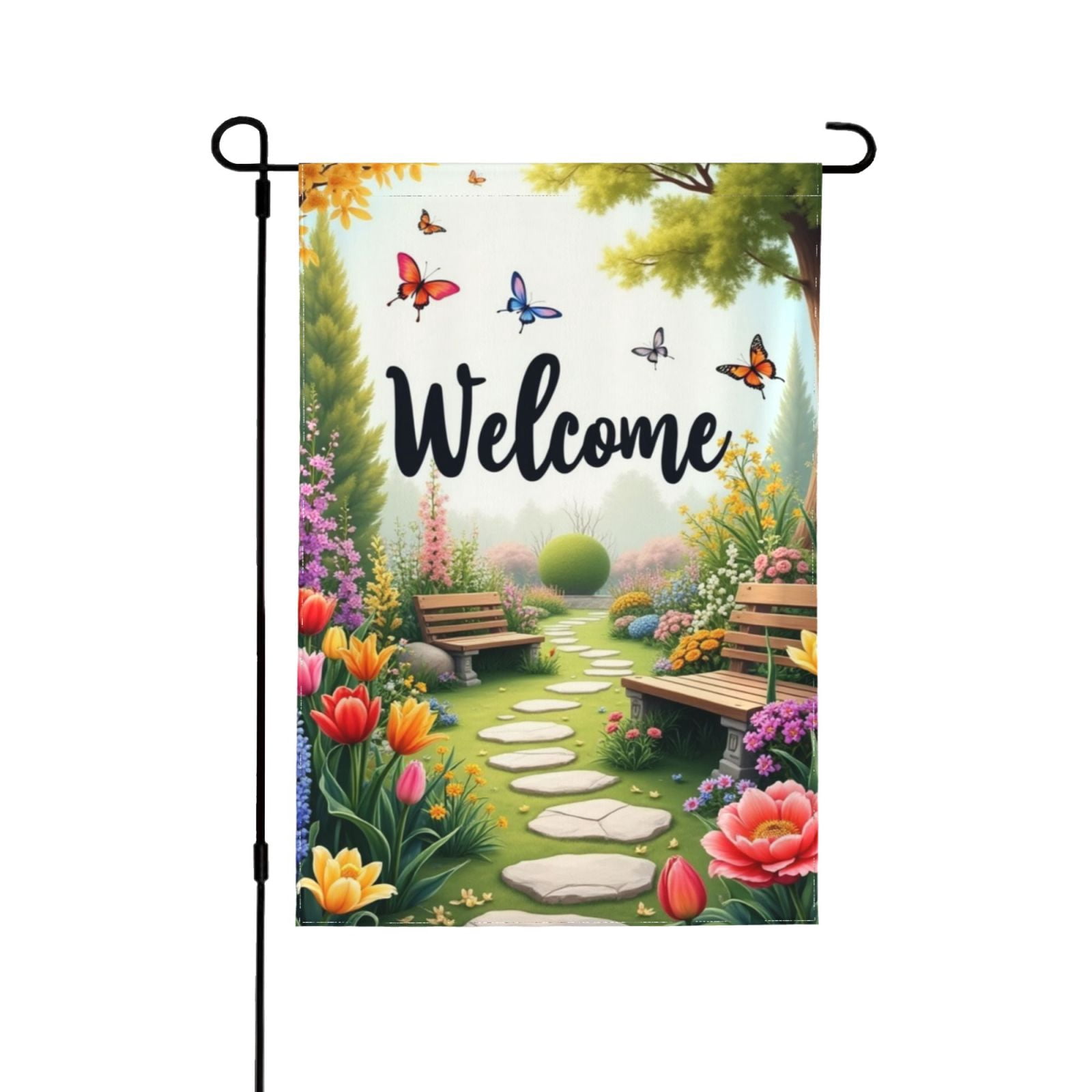 Welcome Garden Flag 12x18 Inch Double Sided – Vibrant Spring Flowers ...