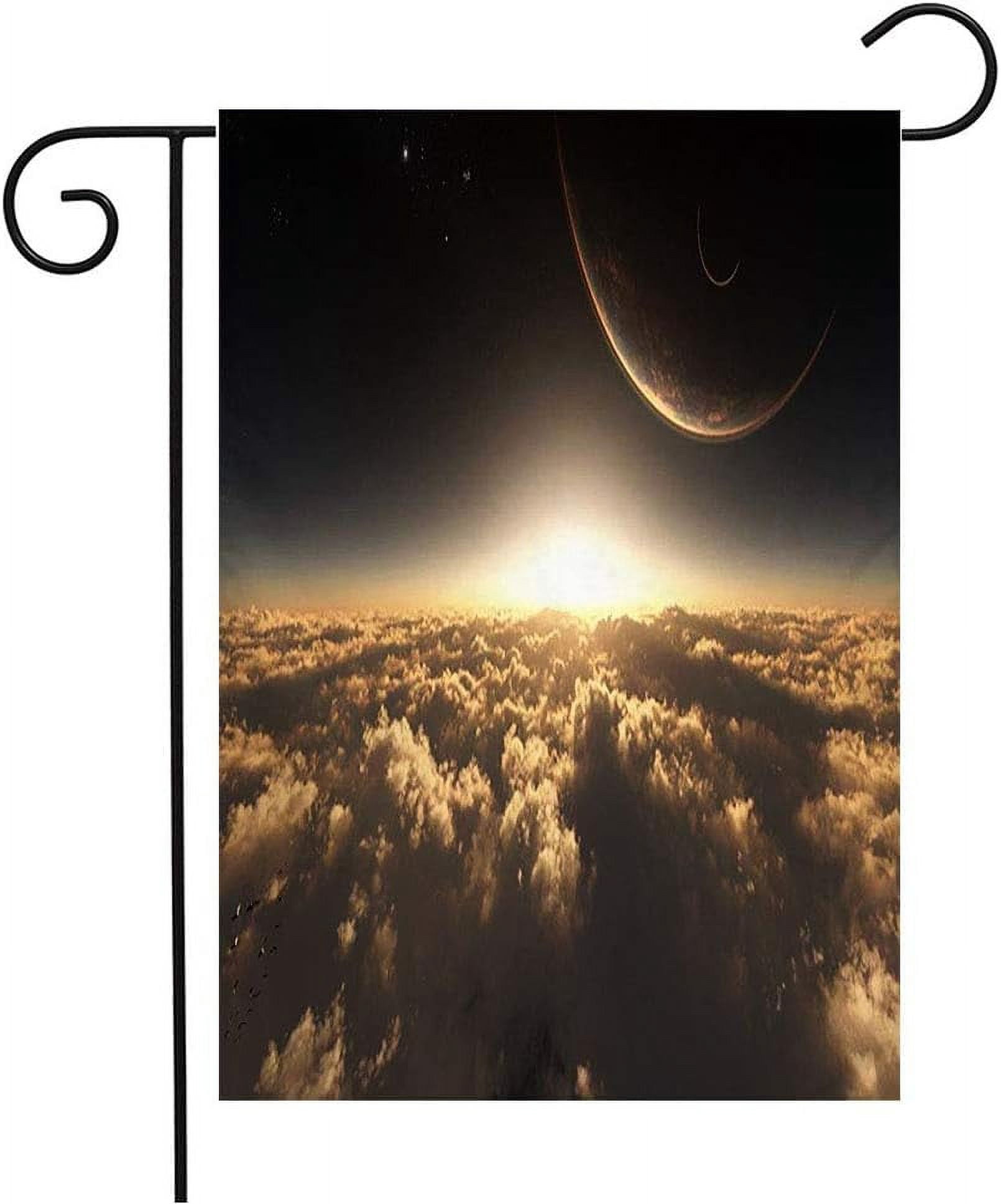 Welcome Garden Flag 3D Sun Unique Rendering Majestic Nature Glorious ...