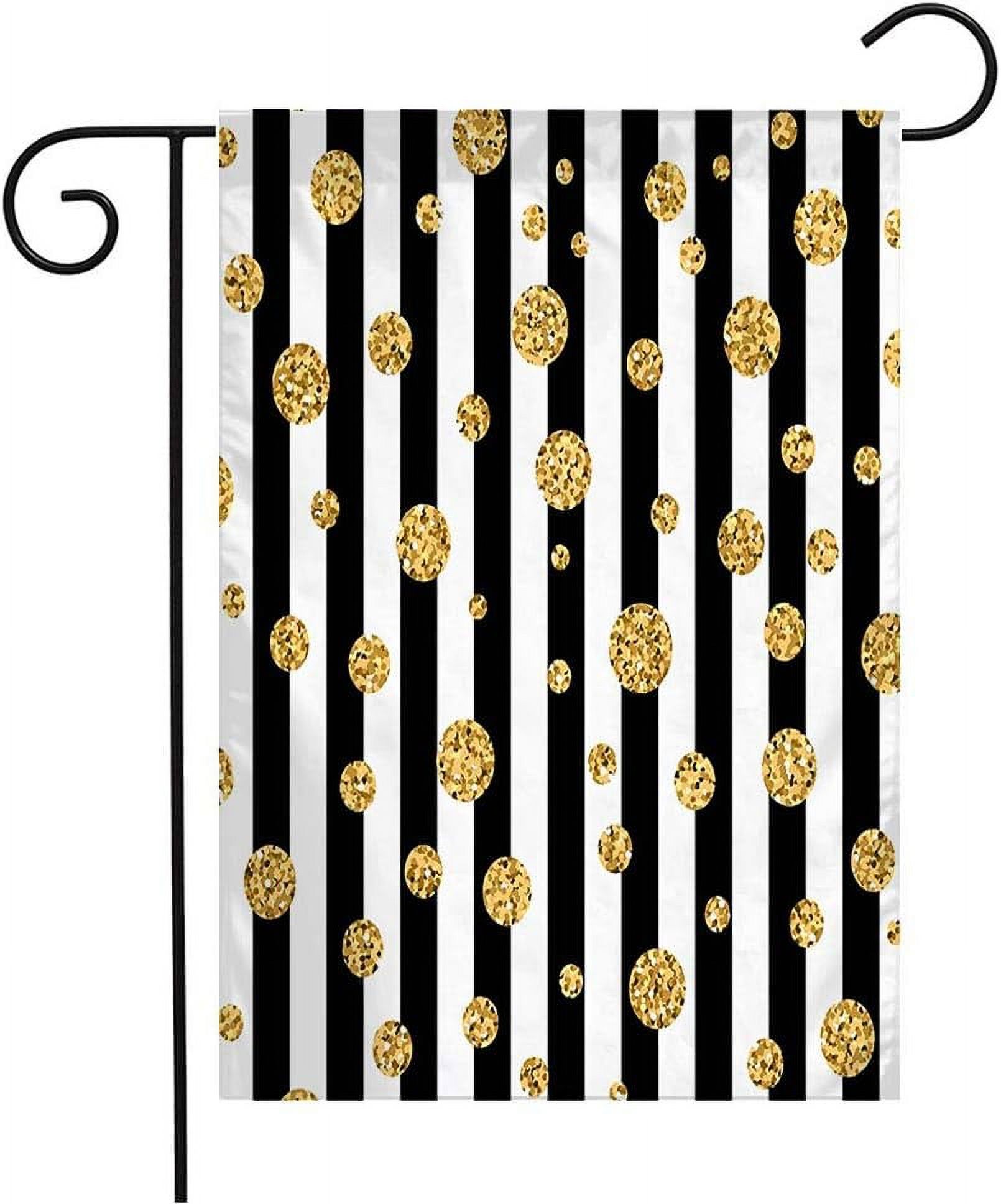 Welcome Garden Flag Chaotic Polka Dot Birthday Geometric Textile On ...