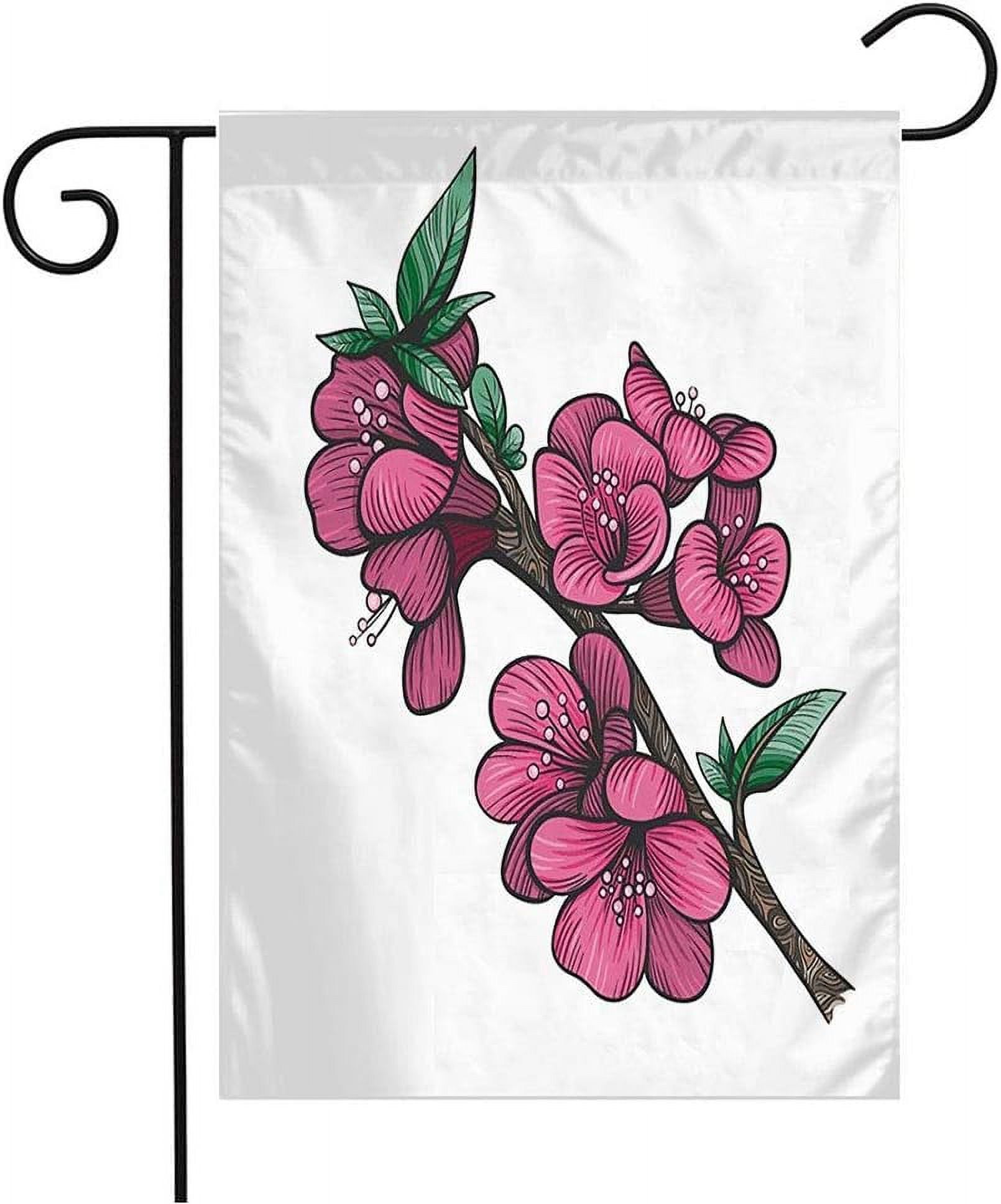 Welcome Garden Flag Color Flower Branch White Botany Isolated Tree ...