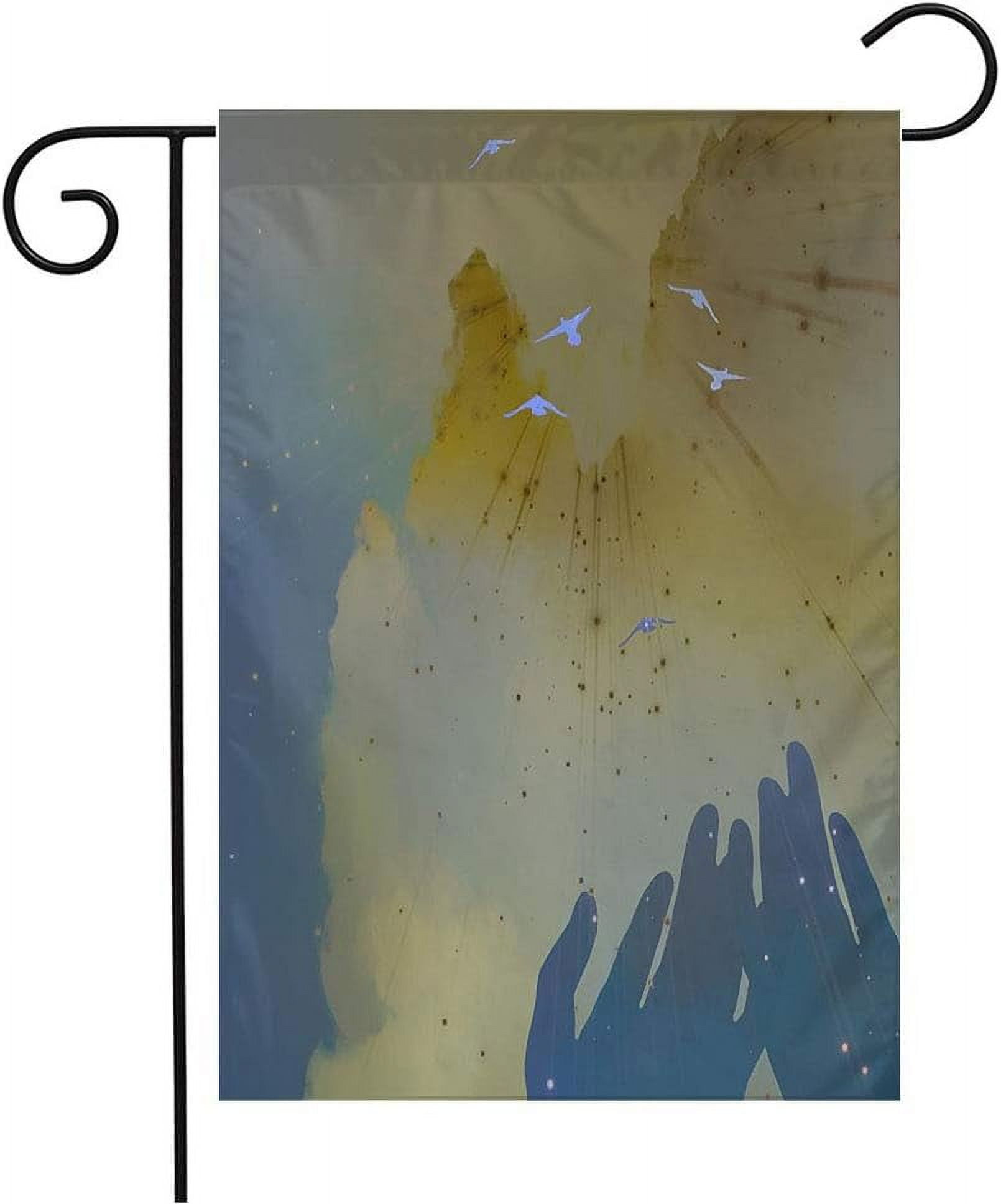 Welcome Garden Flag Creativity Hands Sky Energy Soul Stress Concept ...
