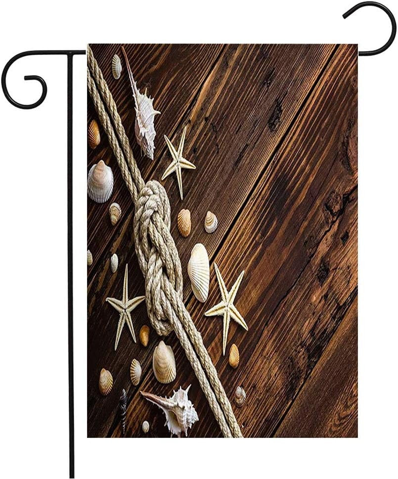 Welcome Garden Flag Deck Seashells Summerbackground Backdrop Border ...