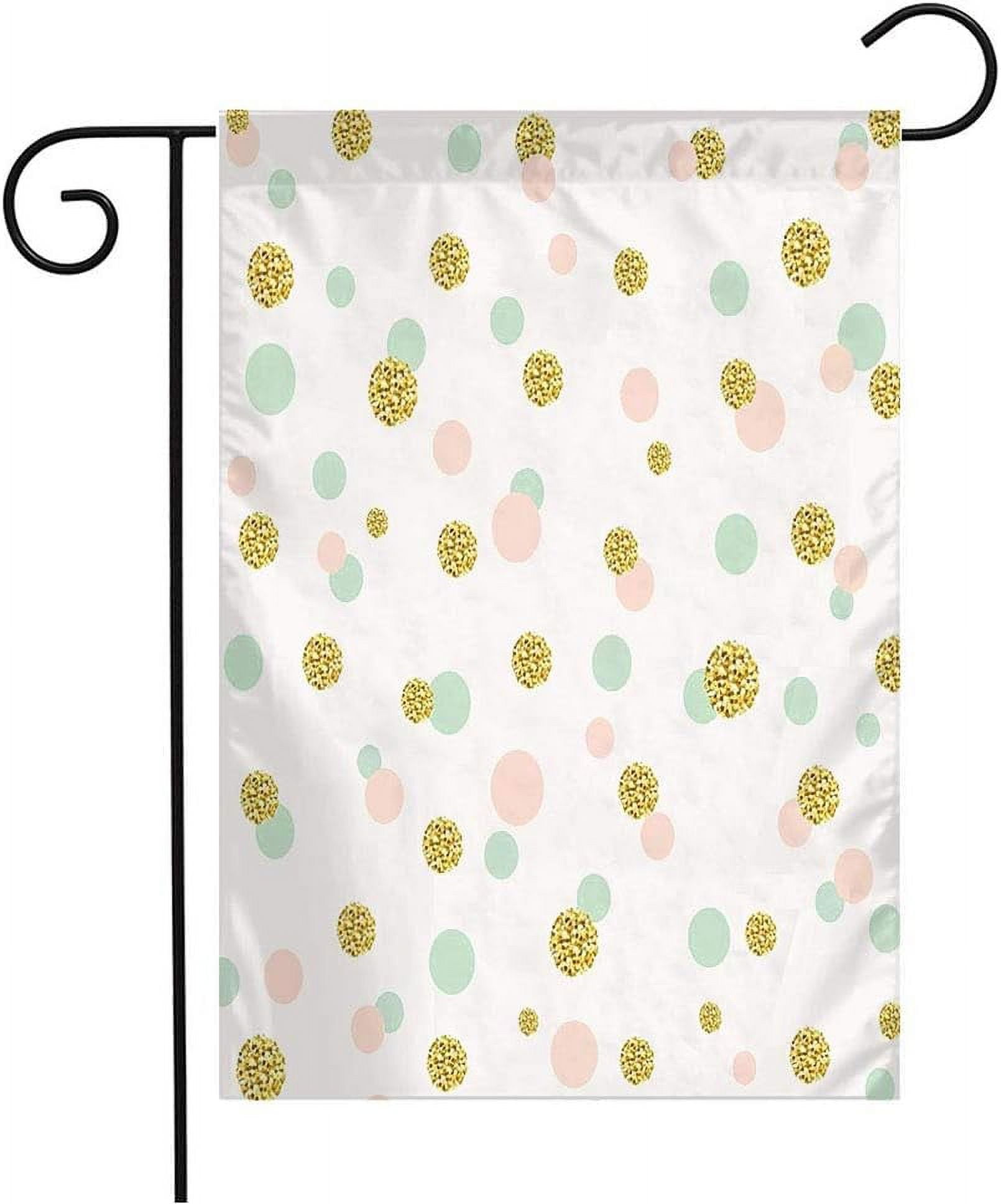 Welcome Garden Flag Digital Concept Confetti Modern Chic Polka Dot ...