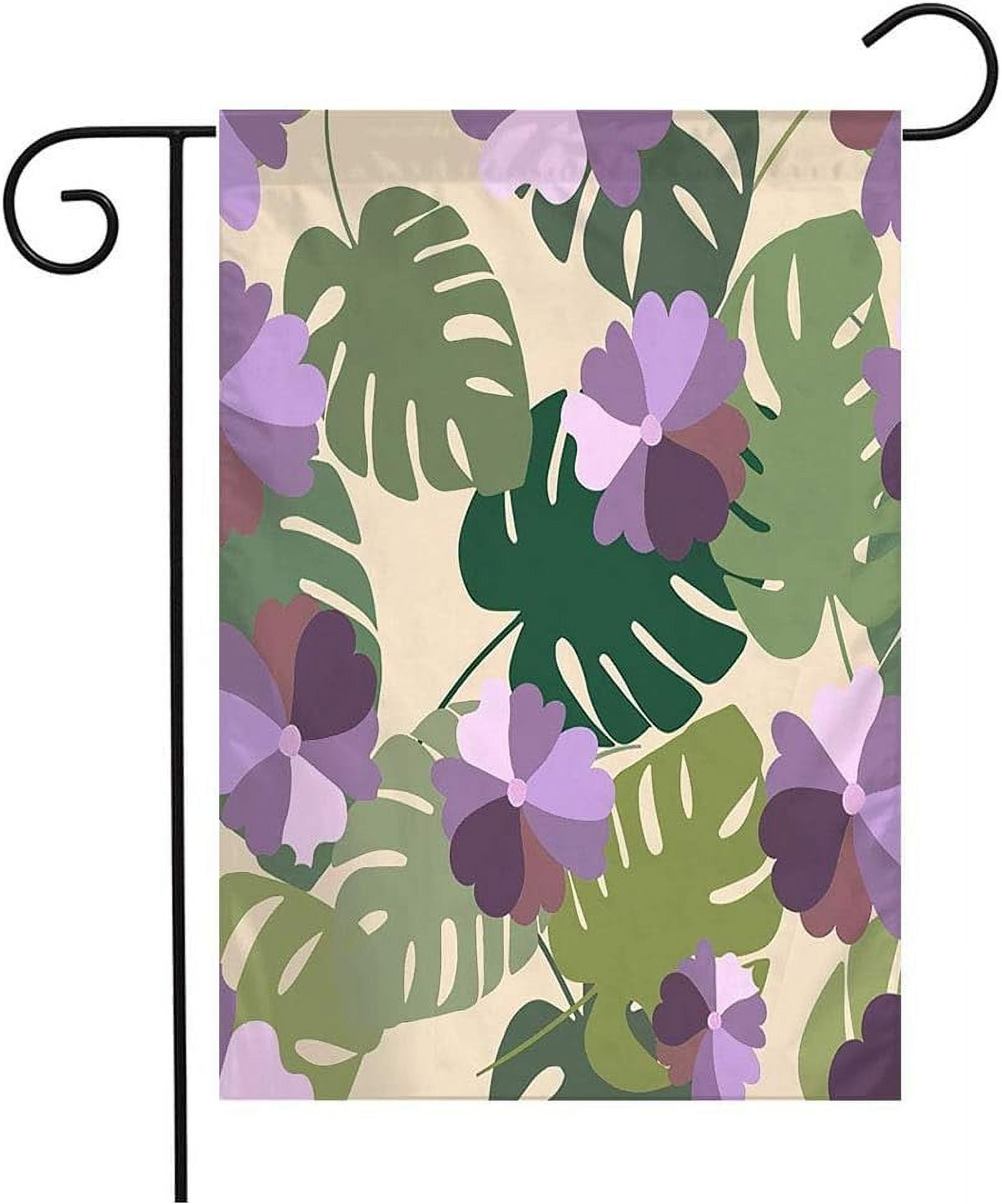 Welcome Garden Flag Exotic Garden Botanical Tropical Palm Leaves ...