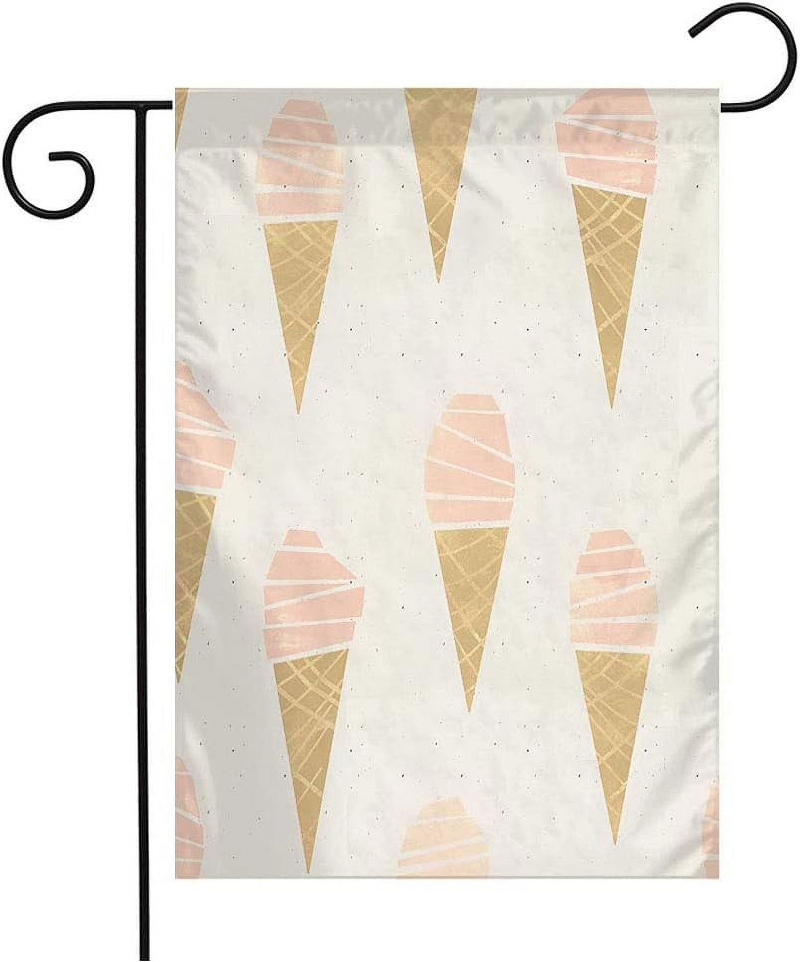 Welcome Garden Flag Icecream Come Treat Pattern On Paper Abstract ...
