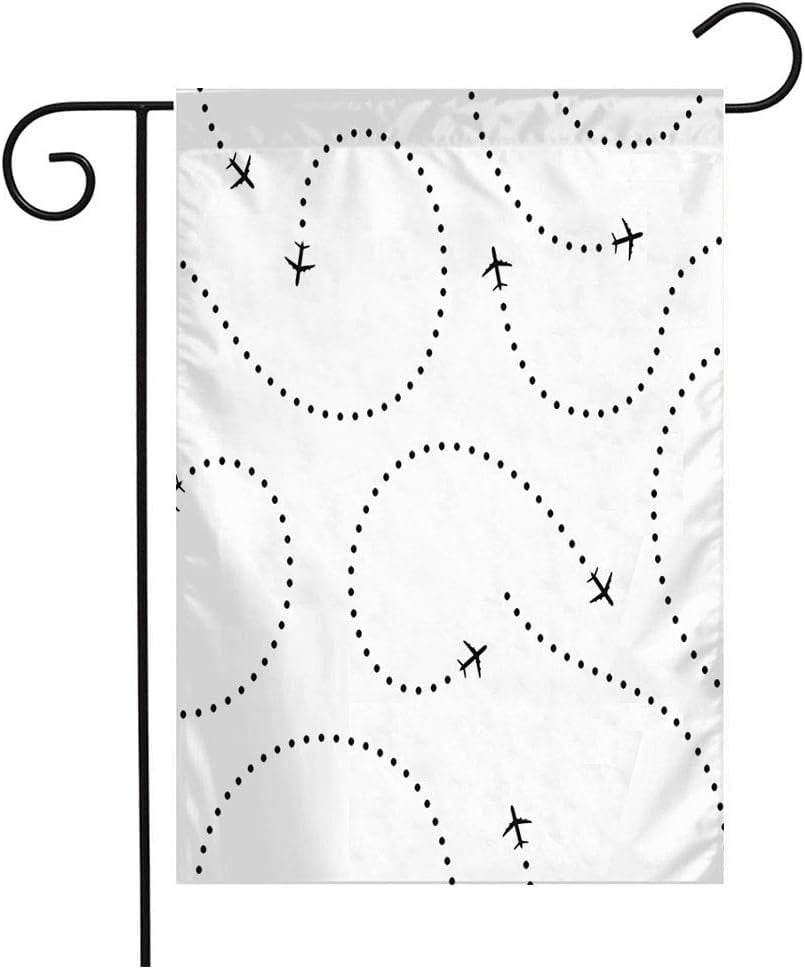 Welcome Garden Flag Path Sky Travel Abstract Trip Silhouette Airplane ...