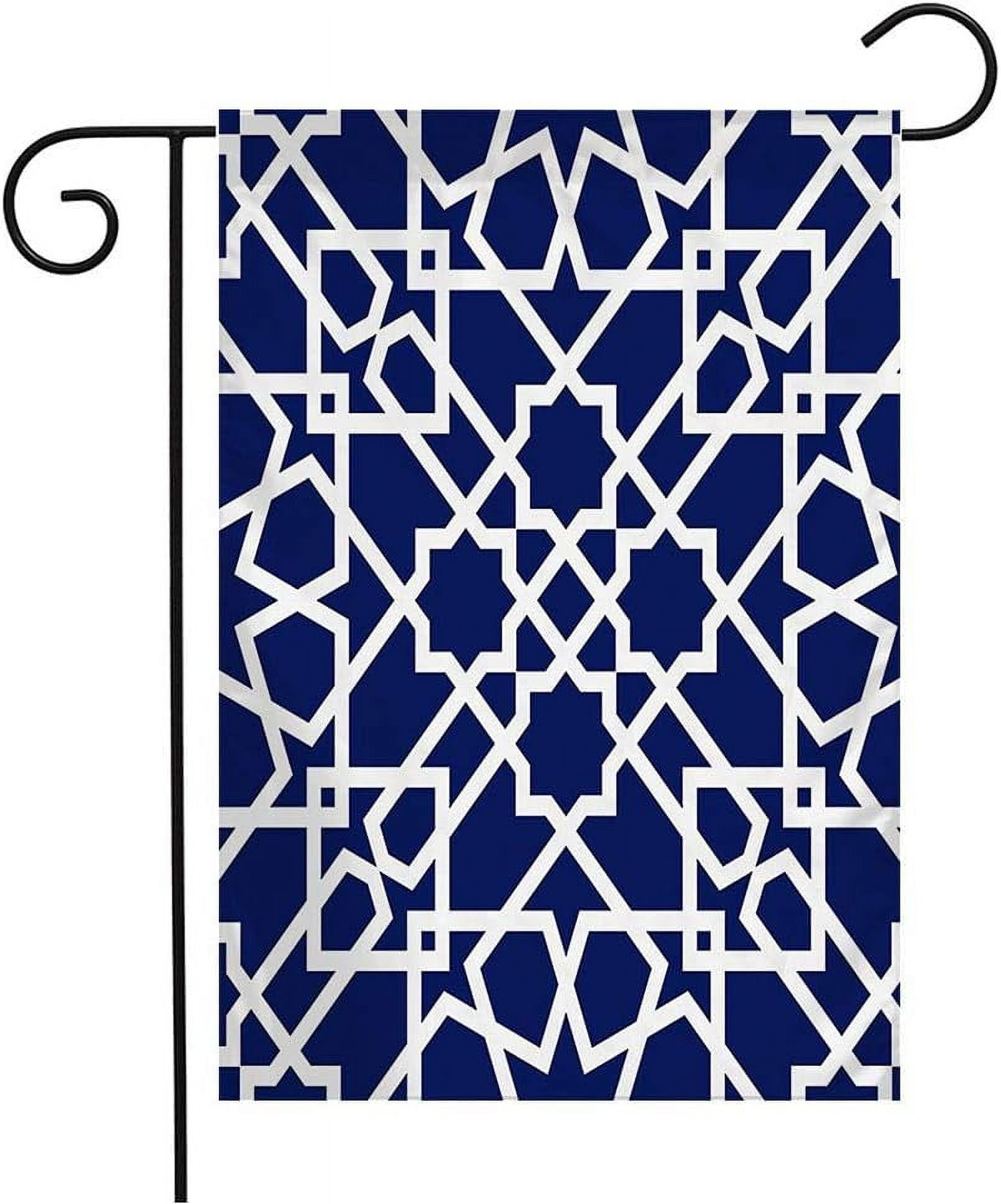 Welcome Garden Flag Pattern Ornament Style in Retro Design Abstract ...
