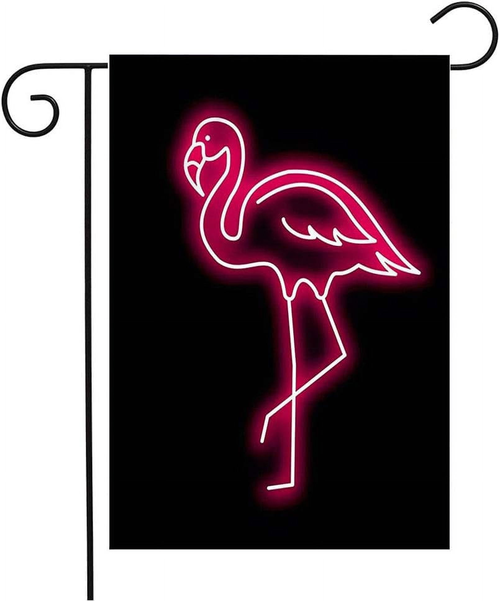 Welcome Garden Flag Pink Effect White Transparent Red Silhouette ...