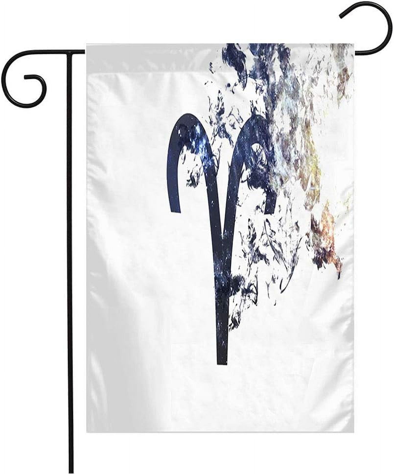 Welcome Garden Flag Smoke Zodiac Sign Constellation Aries Dust Lion ...