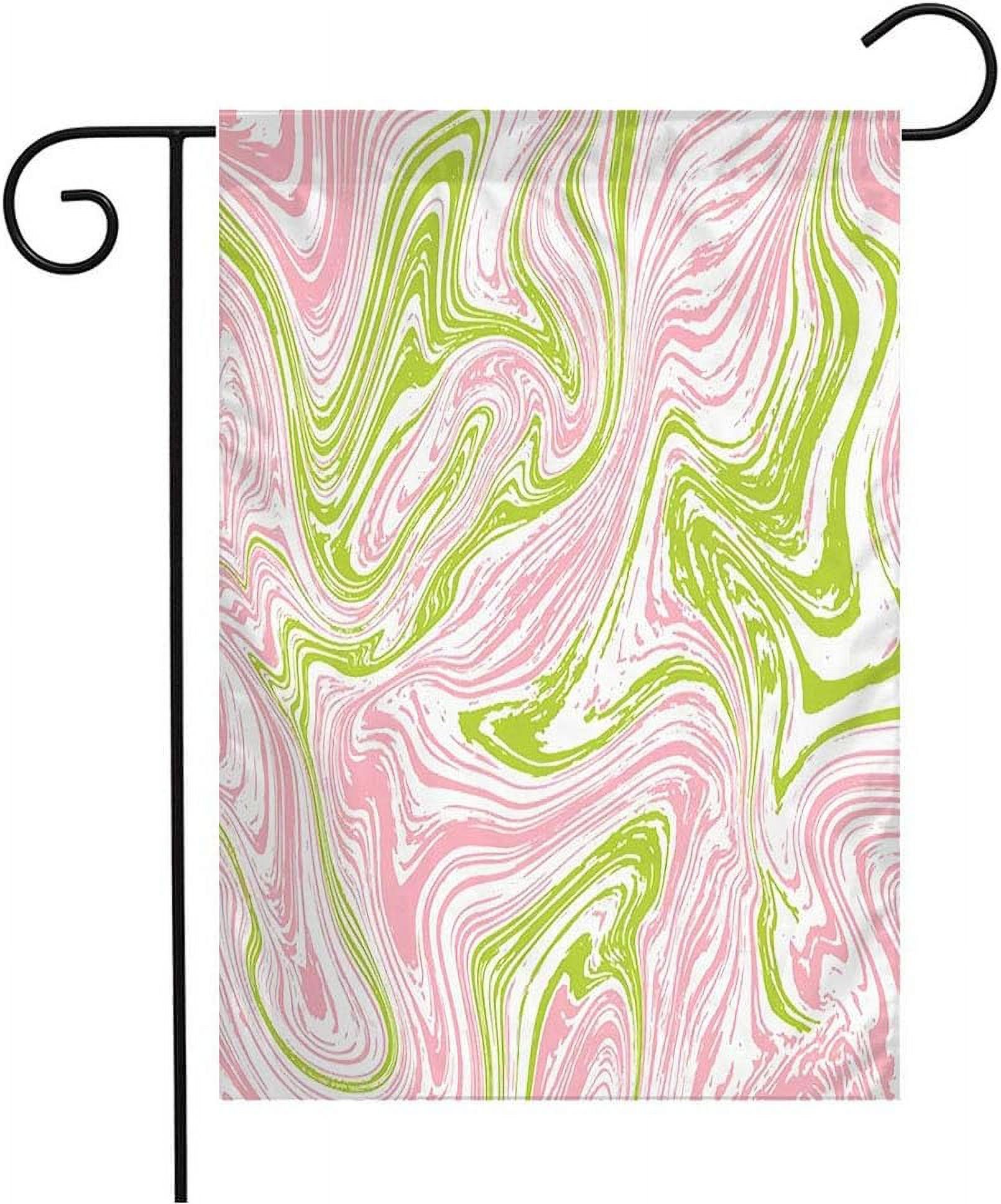 Welcome Garden Flag Texture Wave Marble Surface Dye Ink Work Marbling ...