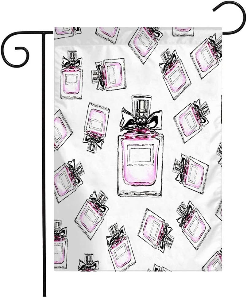 Welcome Garden Flag Vertical Beautiful Pink Perfume Fragrance Glass ...