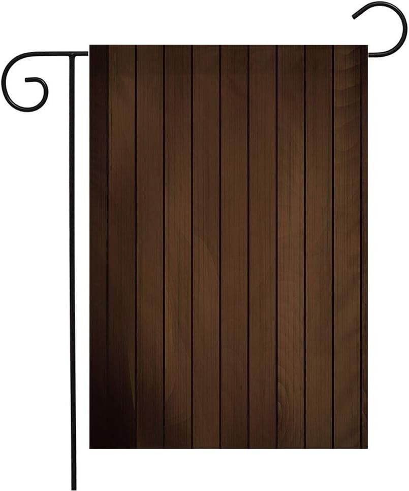 Welcome Garden Flag Vertical Striped Aged Wood Rough Plank Red Brown ...