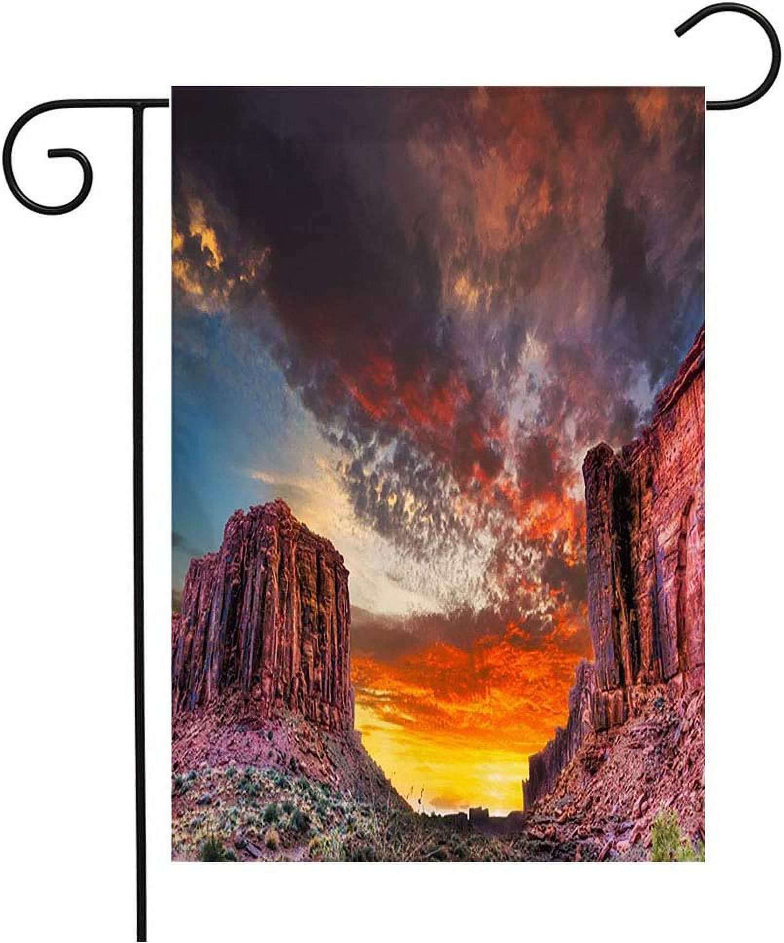 Welcome Garden Flag Vertical Sun Fashion Sunrise Spring Red Sunset ...