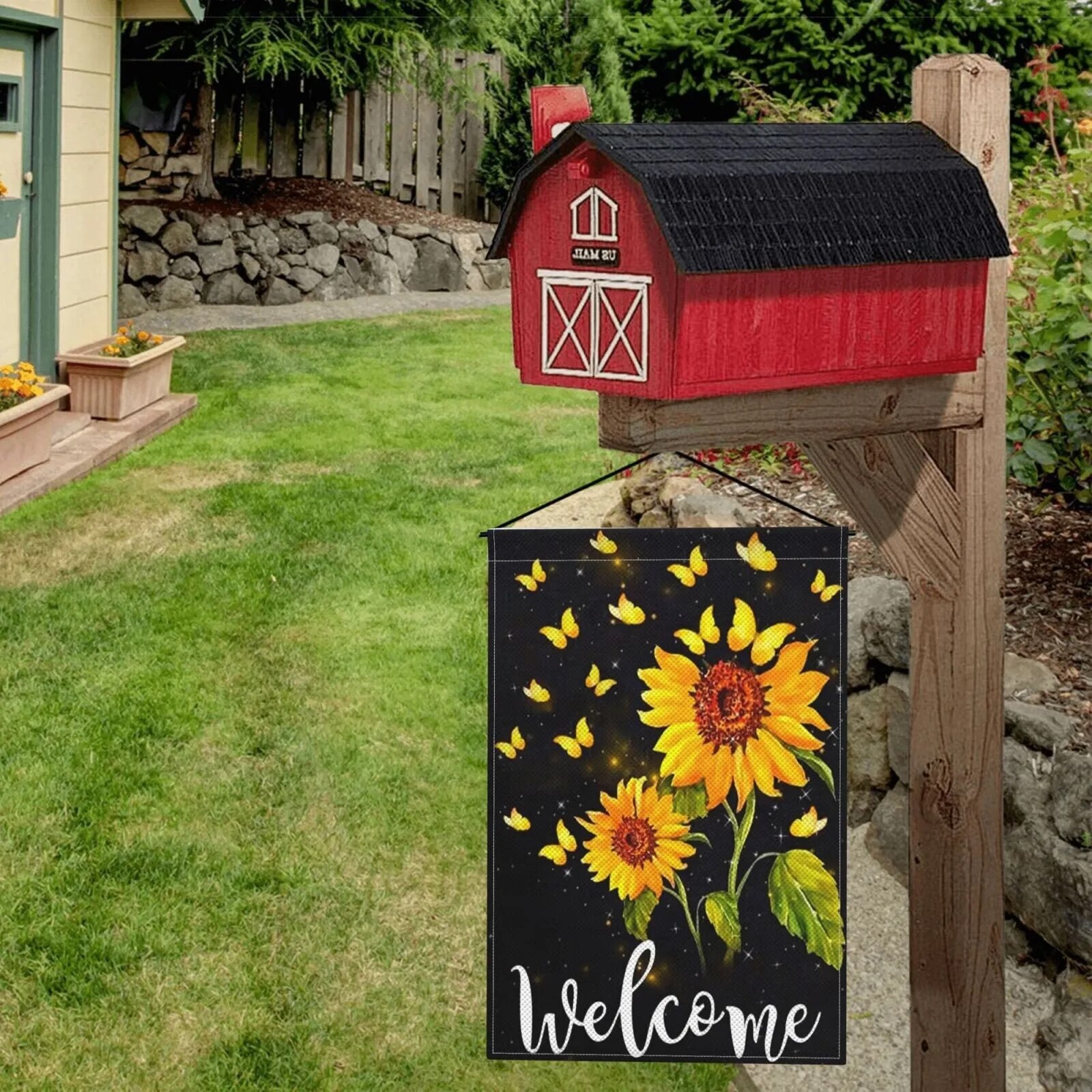 Welcome Garden Flags 12x18h Yard Flags Spring Summer Garden Decor For ...