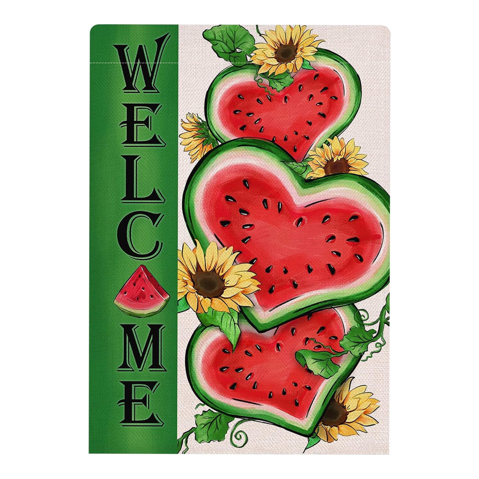 Welcome Garden Flags for Outside 12x18 Double Sided Summer Tropical ...