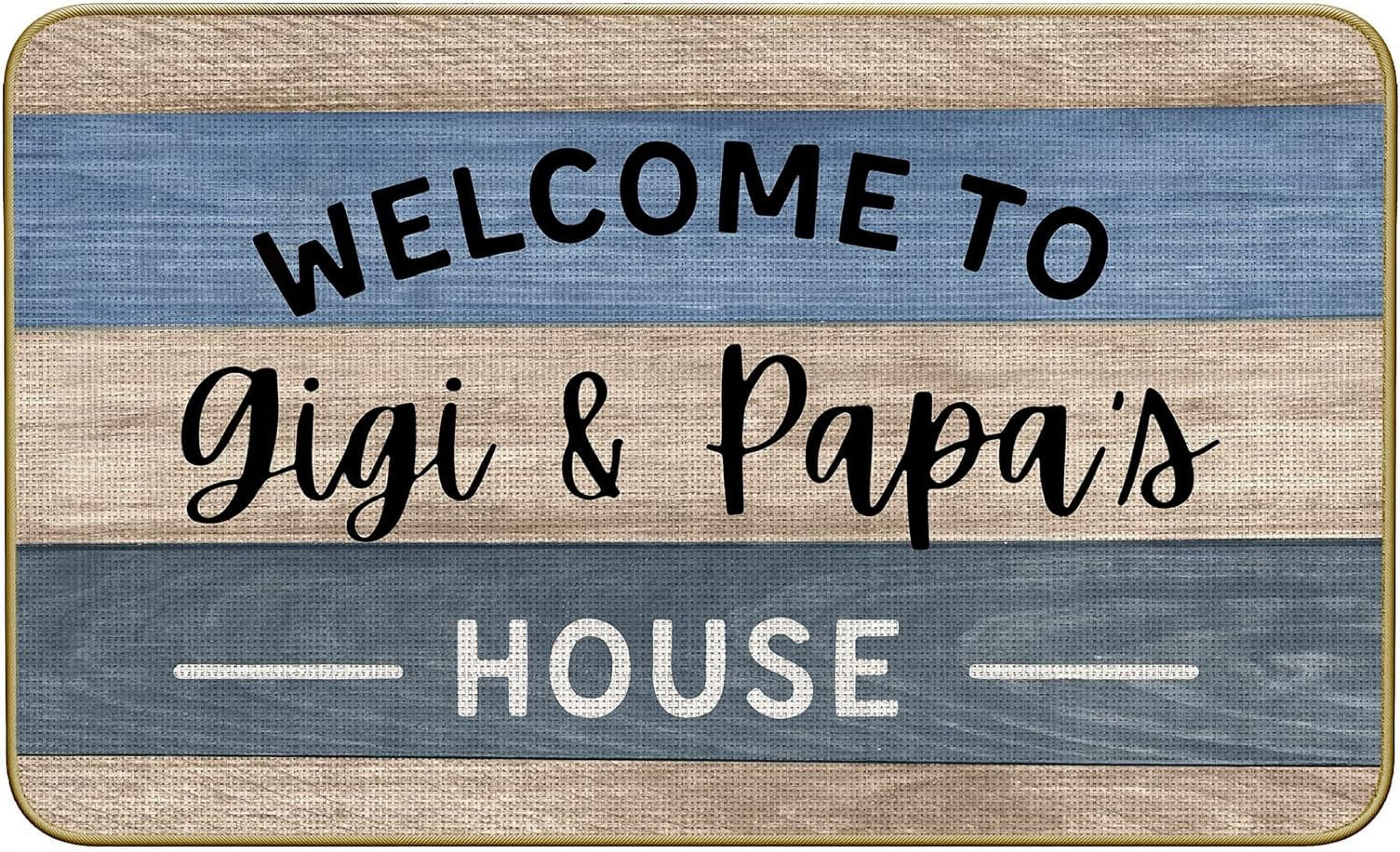 Welcome to Gigi and Papa's House Doormat for Home Entrance Grandparents ...