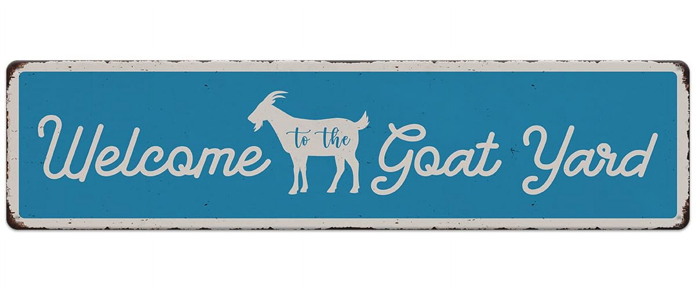 Welcome To The Goat Yard Vintage Blue Funny Metal Sign for Farmhouse ...