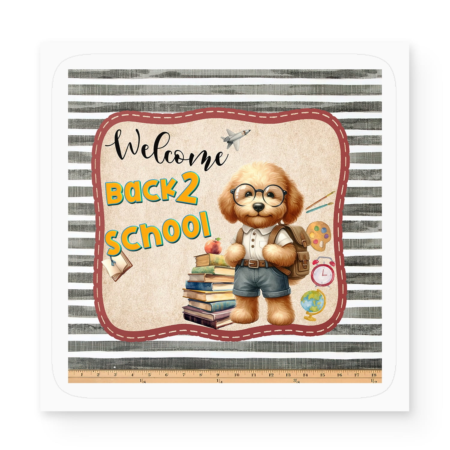 Welcome Goldendoodle Back to School Vintage Retro Vinyl Sticker Doodle ...