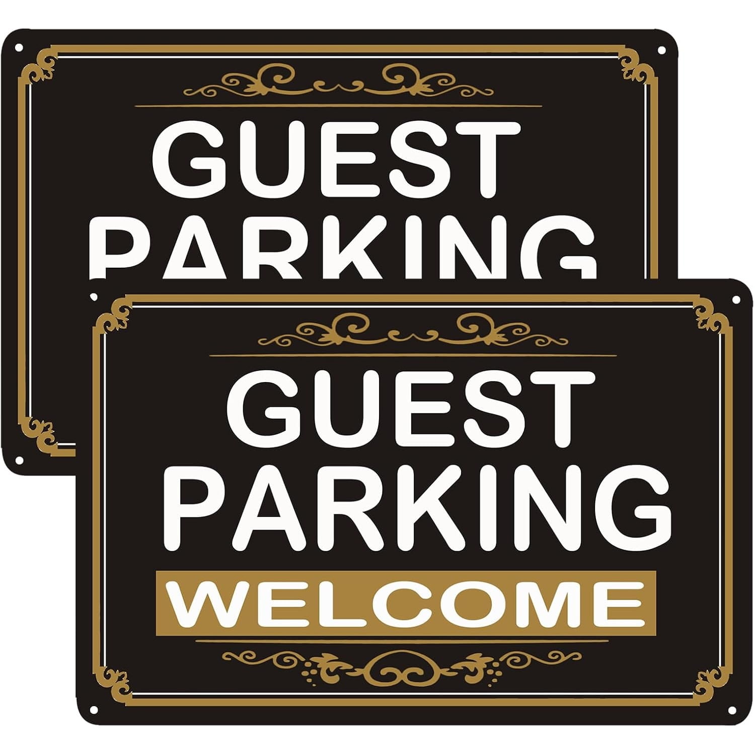Welcome Guest Parking Iron Signs Visitor Parking Only Iron Sign Warning ...