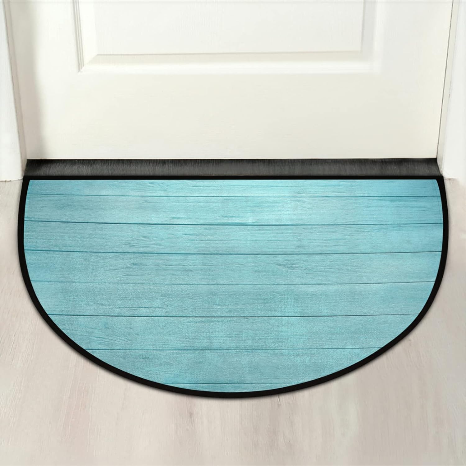 Welcome Half Round Door Mat Sea Beach Wood Planks Doormat Washable Home ...