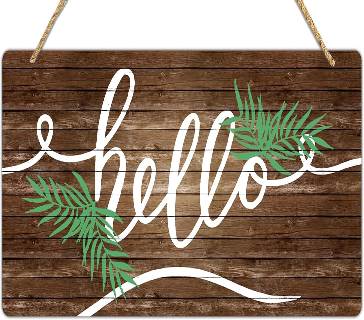 Welcome Hanging Wooden Plaque Sign for Front Door Porch, Home Office ...