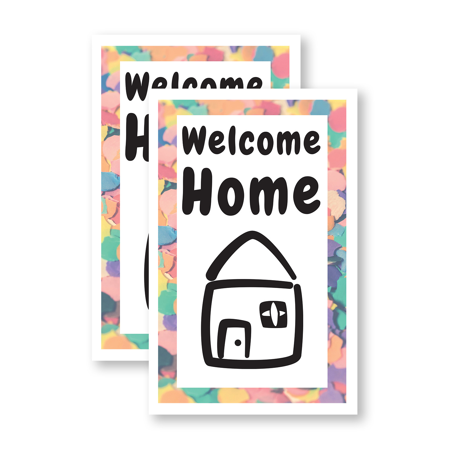 Welcome Home (2-Pack) 24 Inch x 36 Inch Vinyl Decals | Sign Insert Peel ...