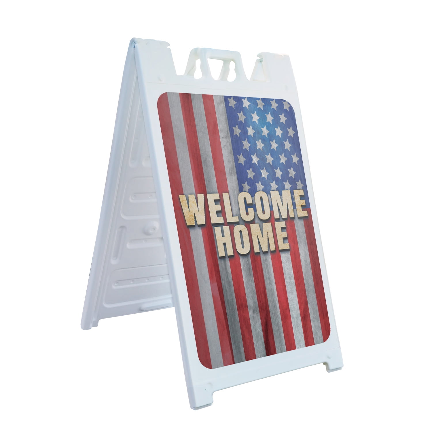 Welcome Home 24" x 36" Double Sided A-Frame Sidewalk Sign, Includes 2 ...